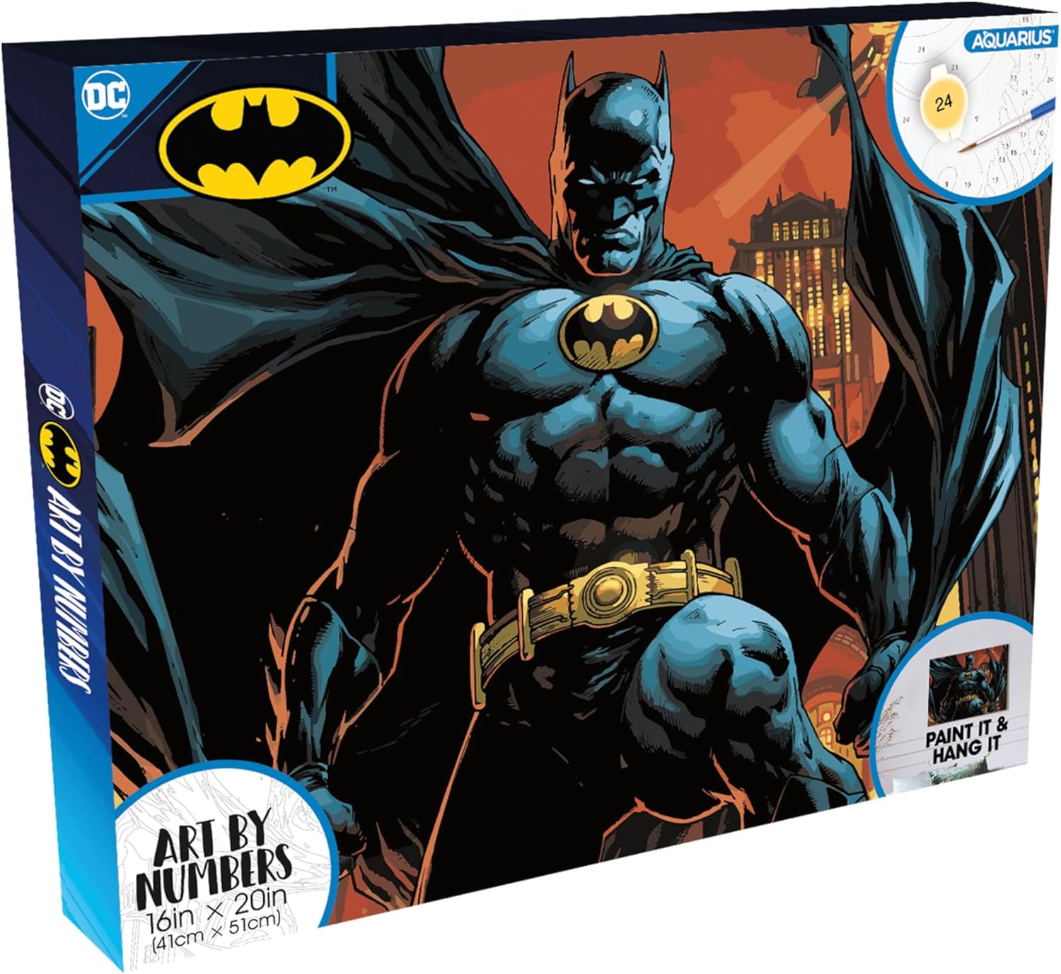 Amazon.com: AQUARIUS Batman Art By Numbers Painting Kit (16 x 20 ...