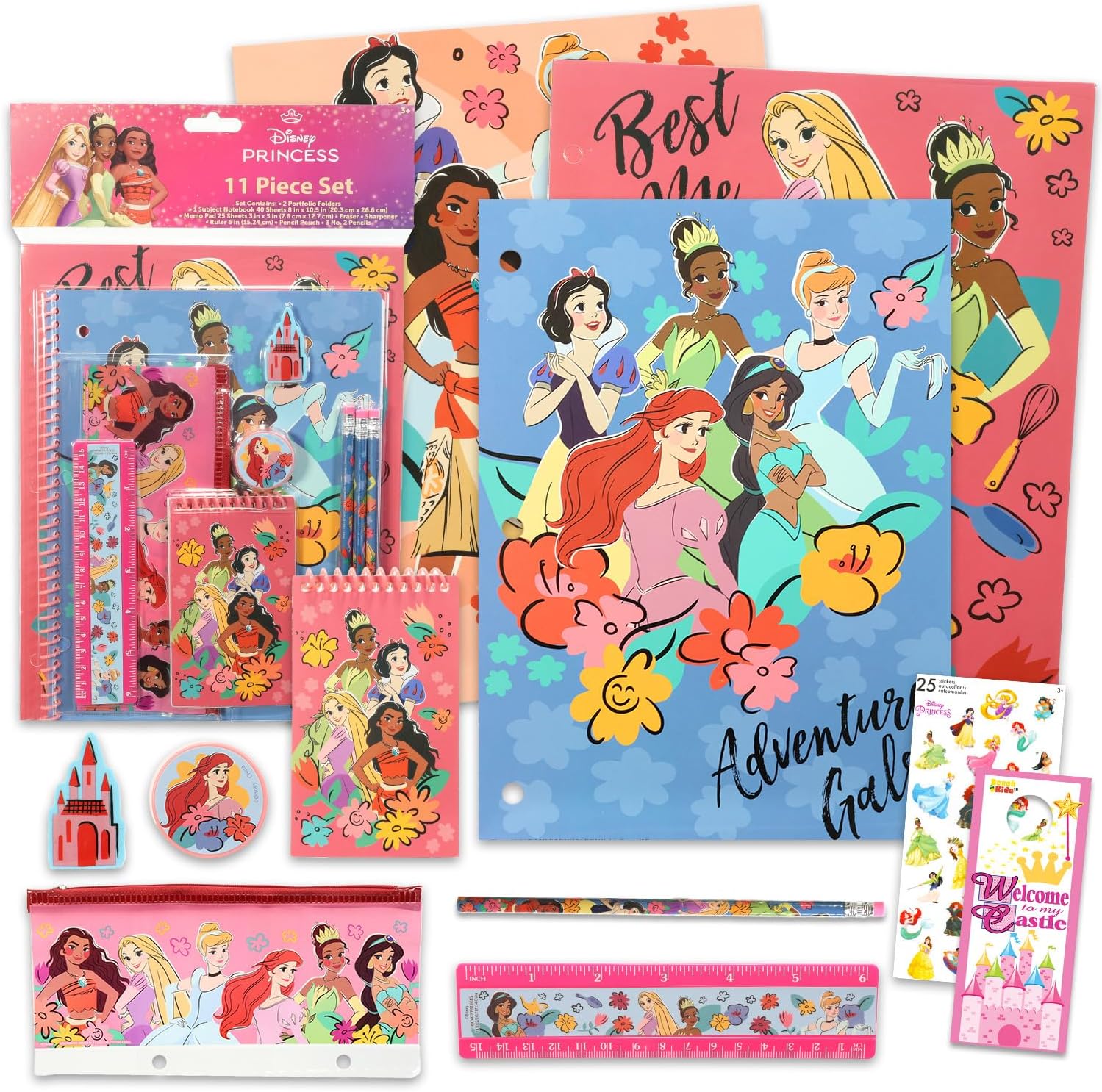 Amazon.com: Disney Princess School Supplies Value Pack - Folders ...