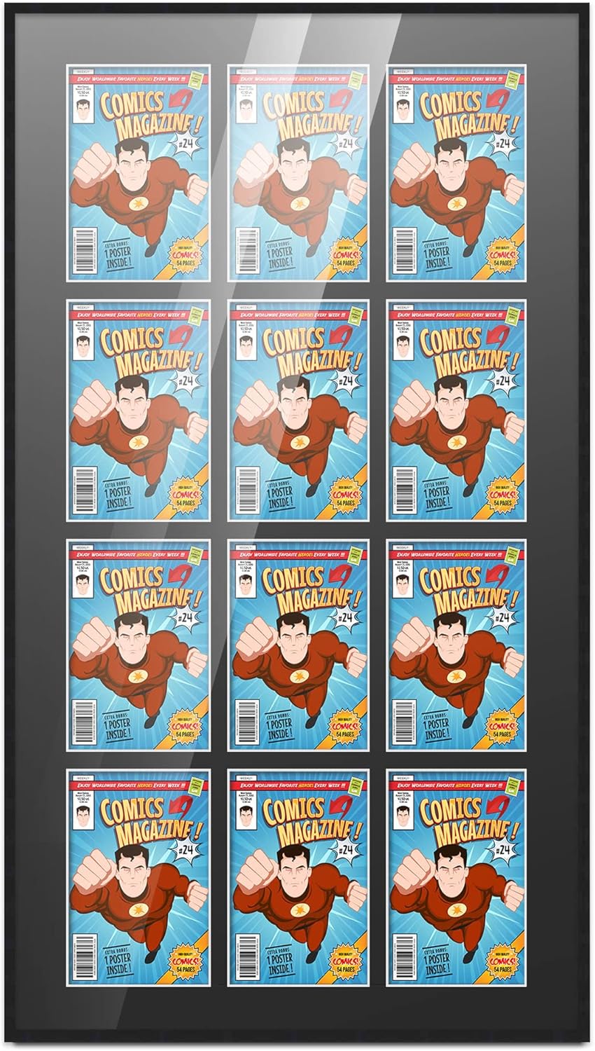 Amazon.com - Poster Palooza Comic Book Frame Wall Display with Mat for ...