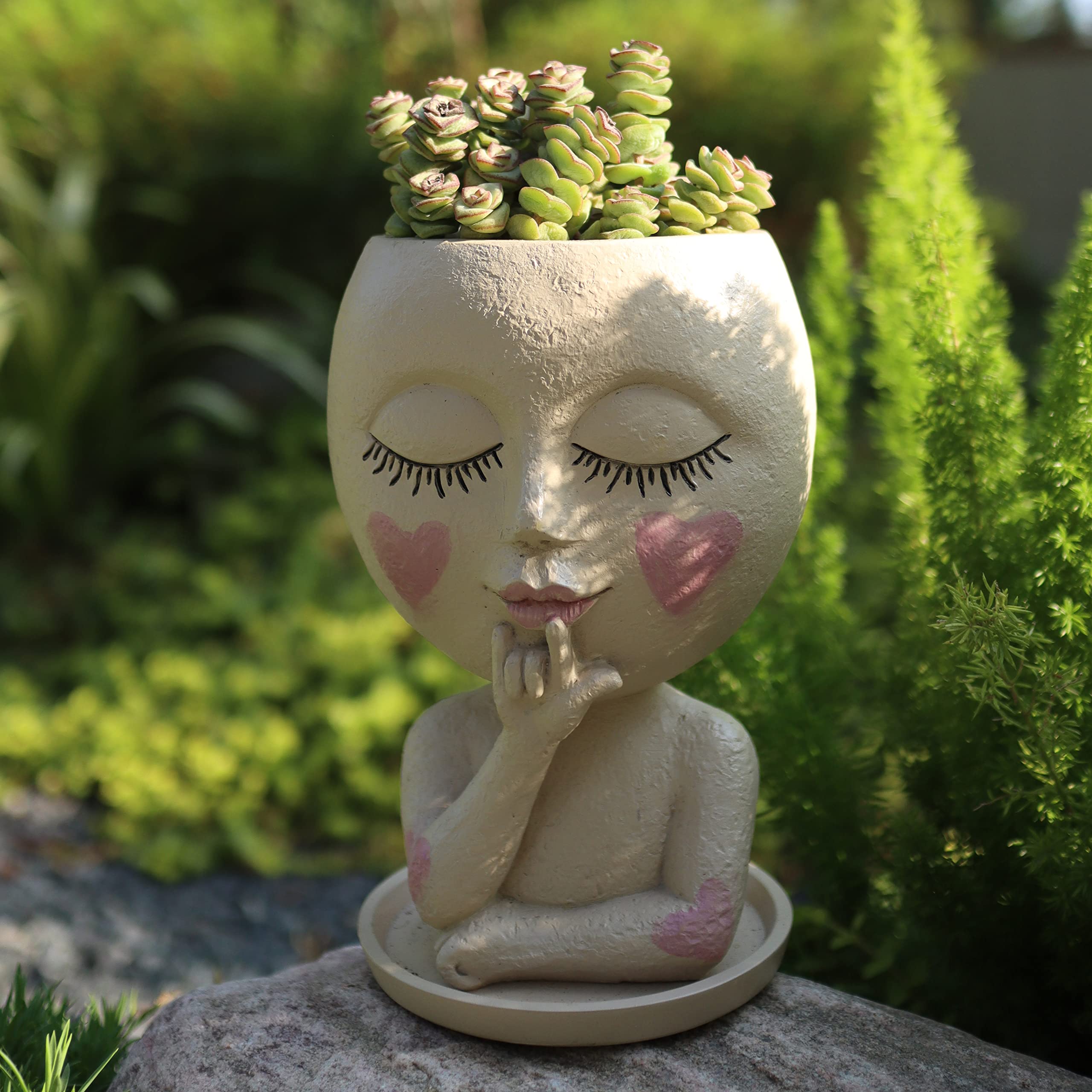 Cute Plant Pots Face Planter Pot Head Planters, Lady Heads Flowerpot ...