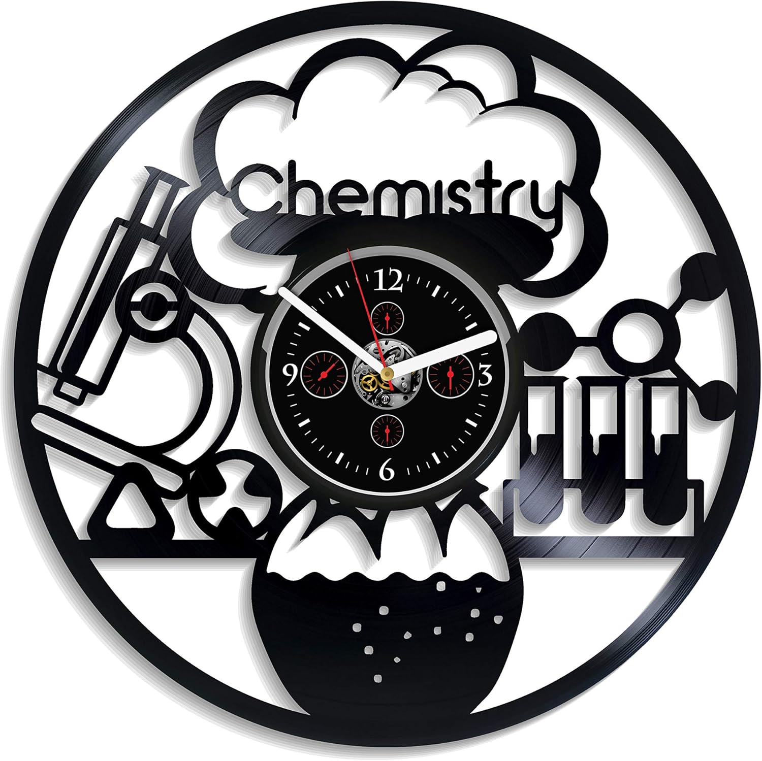 Amazon.com: HandmadeCorp Chemistry Wall Clock Vintage Vinyl Record ...