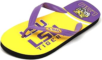 Amazon.com : NCAA Lsu Tigers Spirit Flip Flops (Purple, Small) : Sports ...
