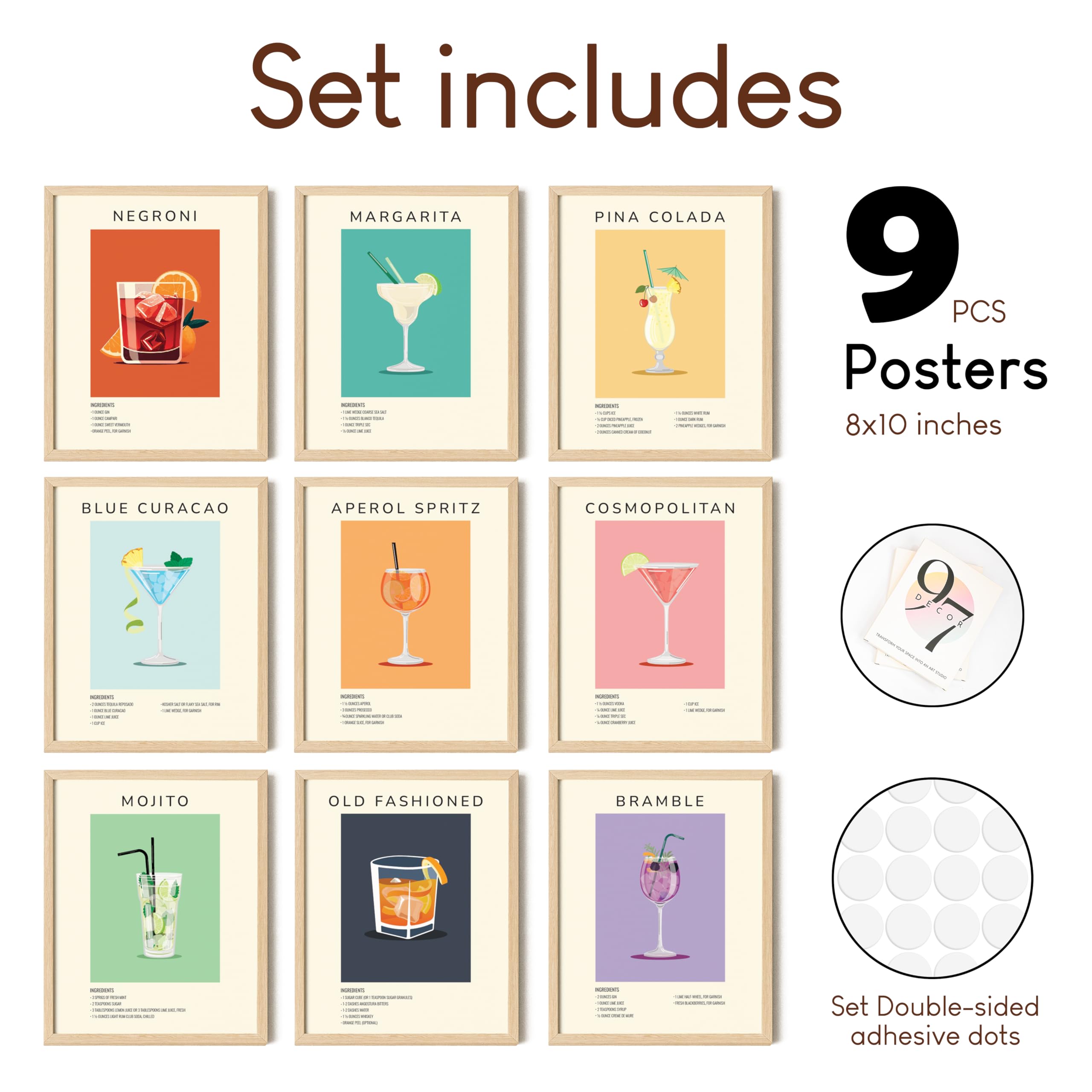 Snapklik.com : 97 Decor Vintage Cocktail Poster - Bar Cart Accessories ...