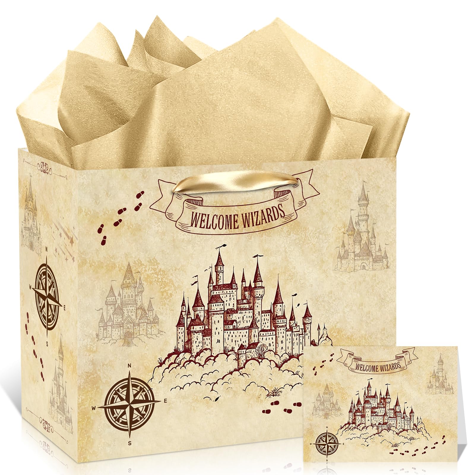 Amazon.com: Magical Wizard Gift Bags Wizard School Party Favors Bag ...