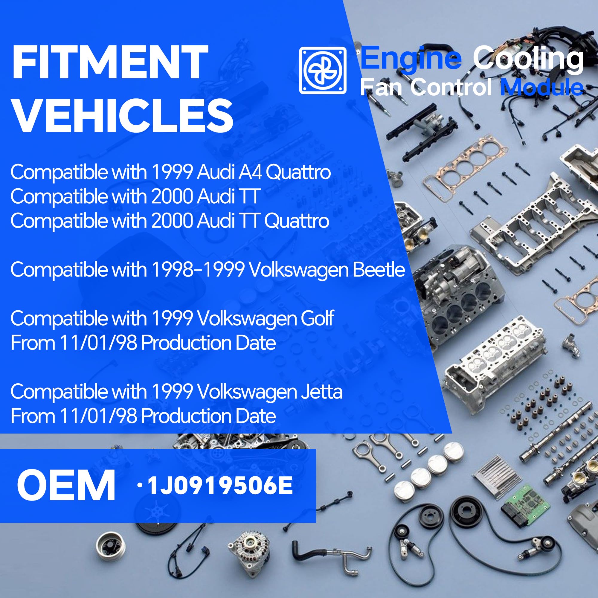 Snapklik.com : AdvanEX Cooling Fan Control Unit Module Relay 1J0919506E ...