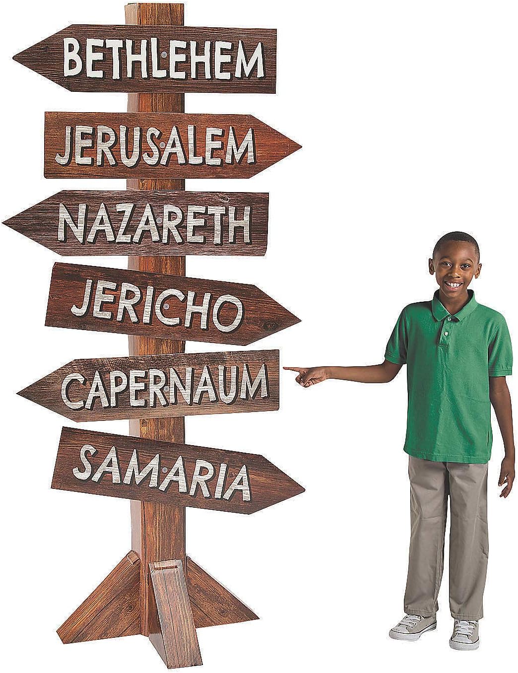 Amazon.com: Fun Express Biblical Cities Directional Sign - Party Decor ...