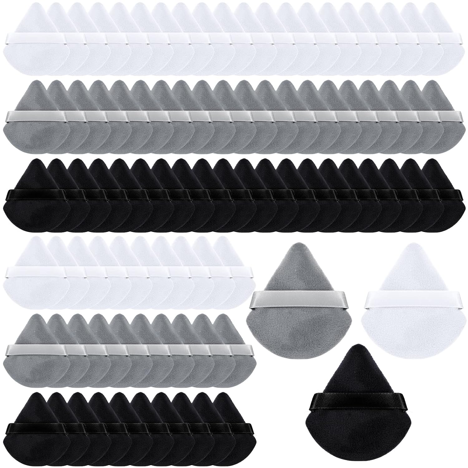Amazon.com : 90 Pieces Powder Puff Face Soft Triangle Makeup Puff ...