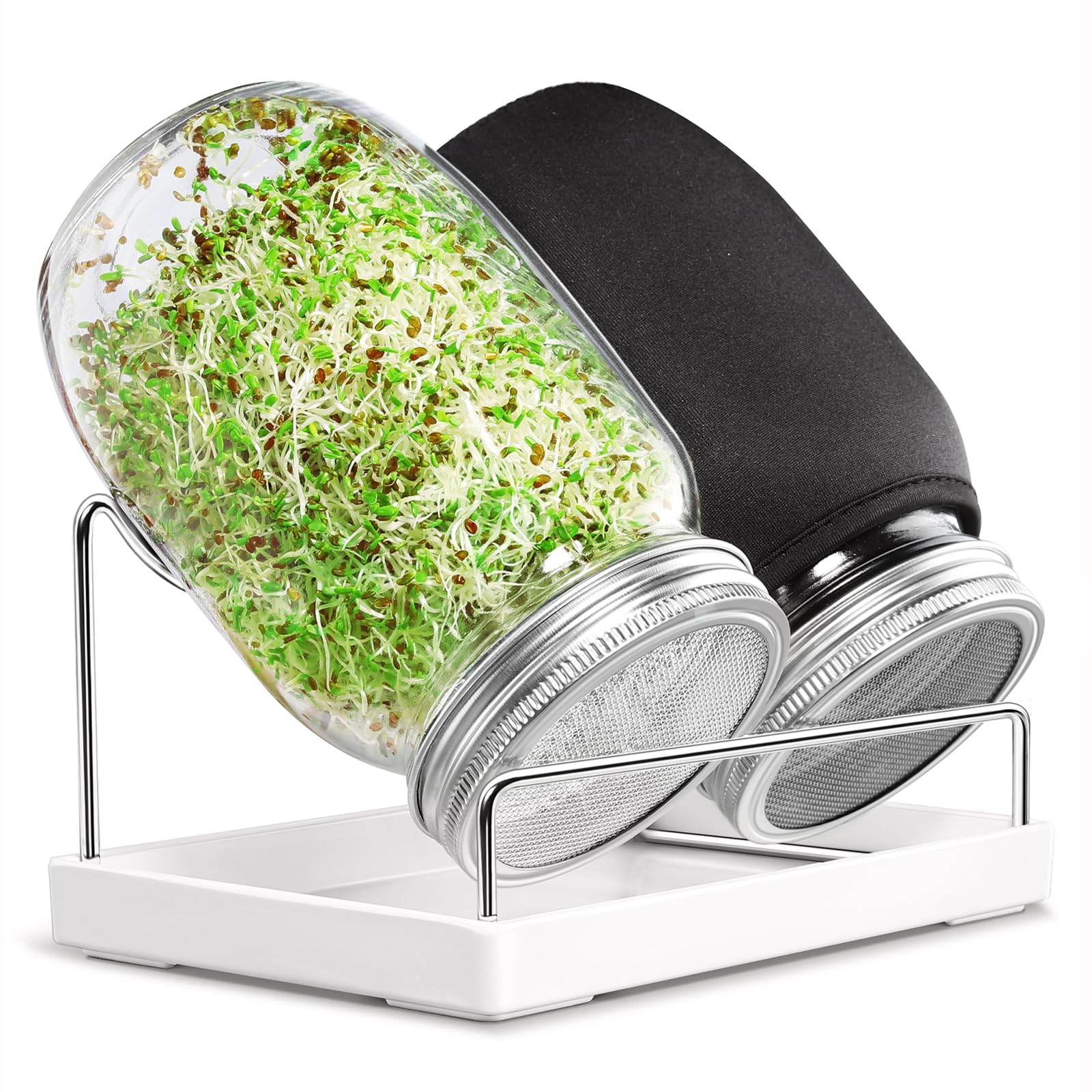 Amazon.com: SBMKK Seed Sprouting Jar Kit - 2 Wide Mouth Mason Jars with ...