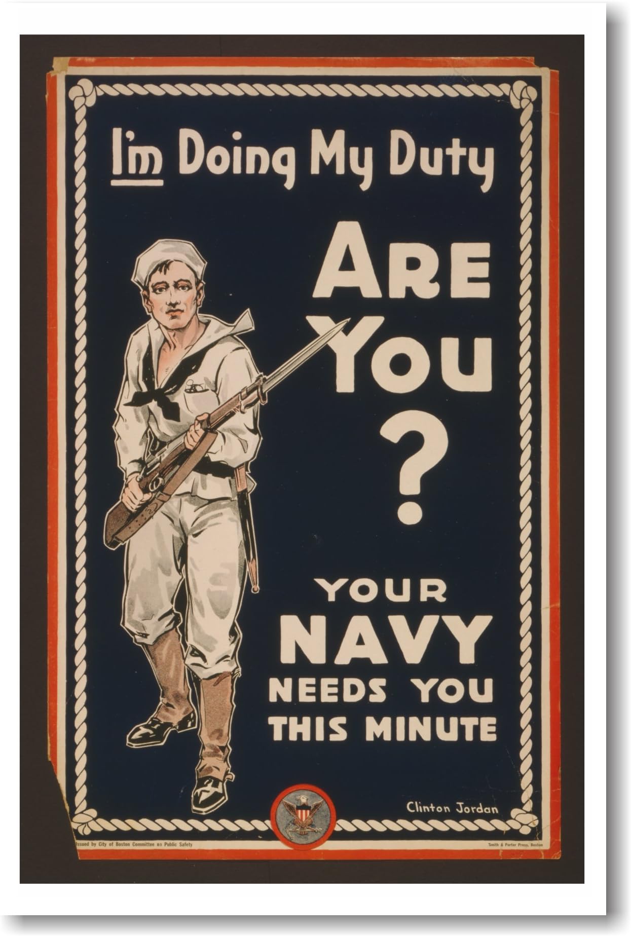 Amazon.com: Navy Recruiting Poster NYoung Men Wanted For US Navy ...