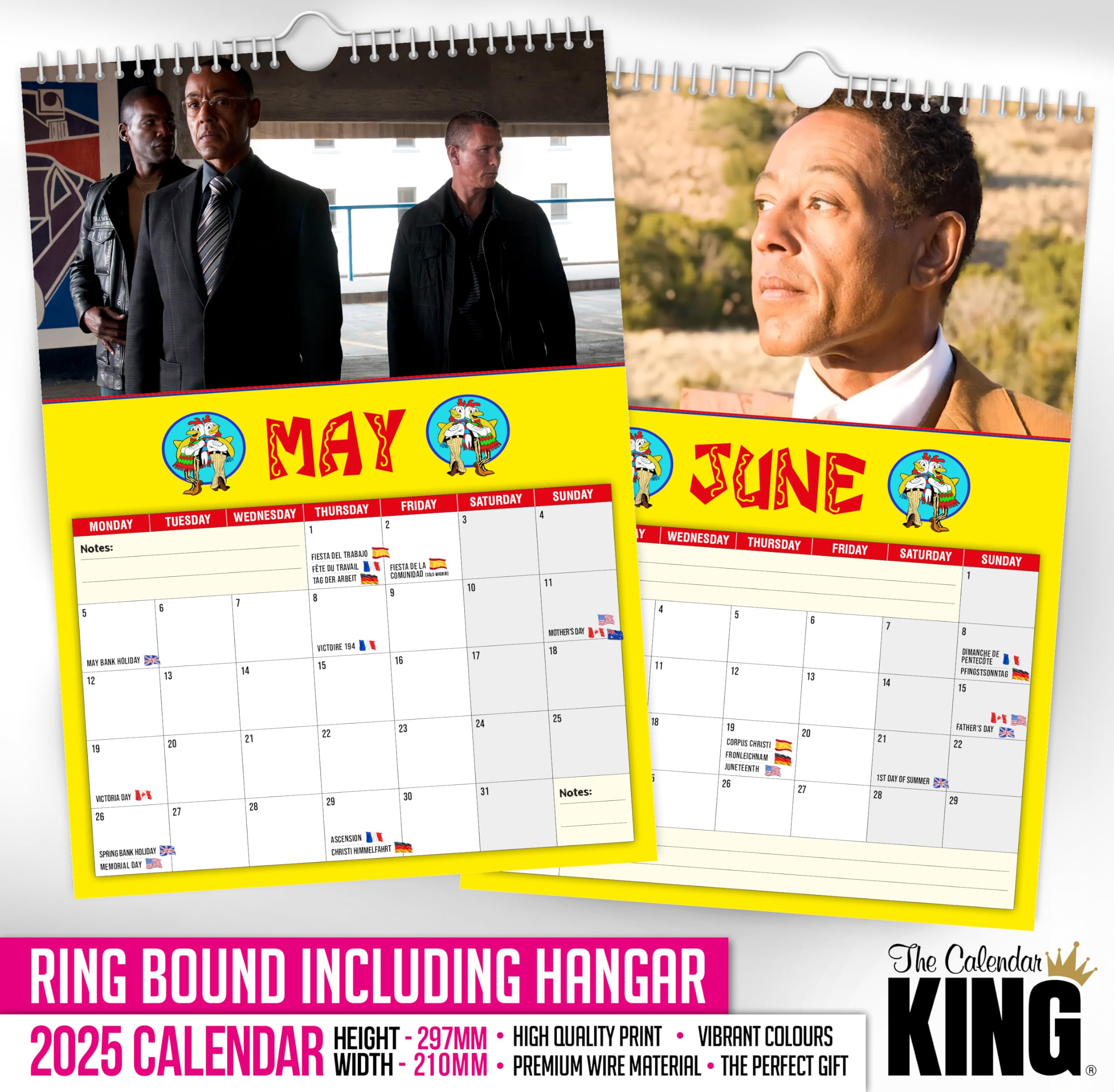 The Calendar King // Gustavo Fring – A4 Size 2025 Wall Calendar – BigaMart