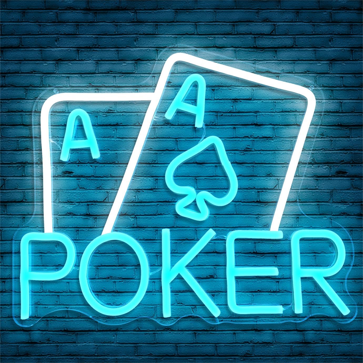 Amazon.com : Playing Cards Neon Signs Dimmable Poker Neon Sign for Wall ...