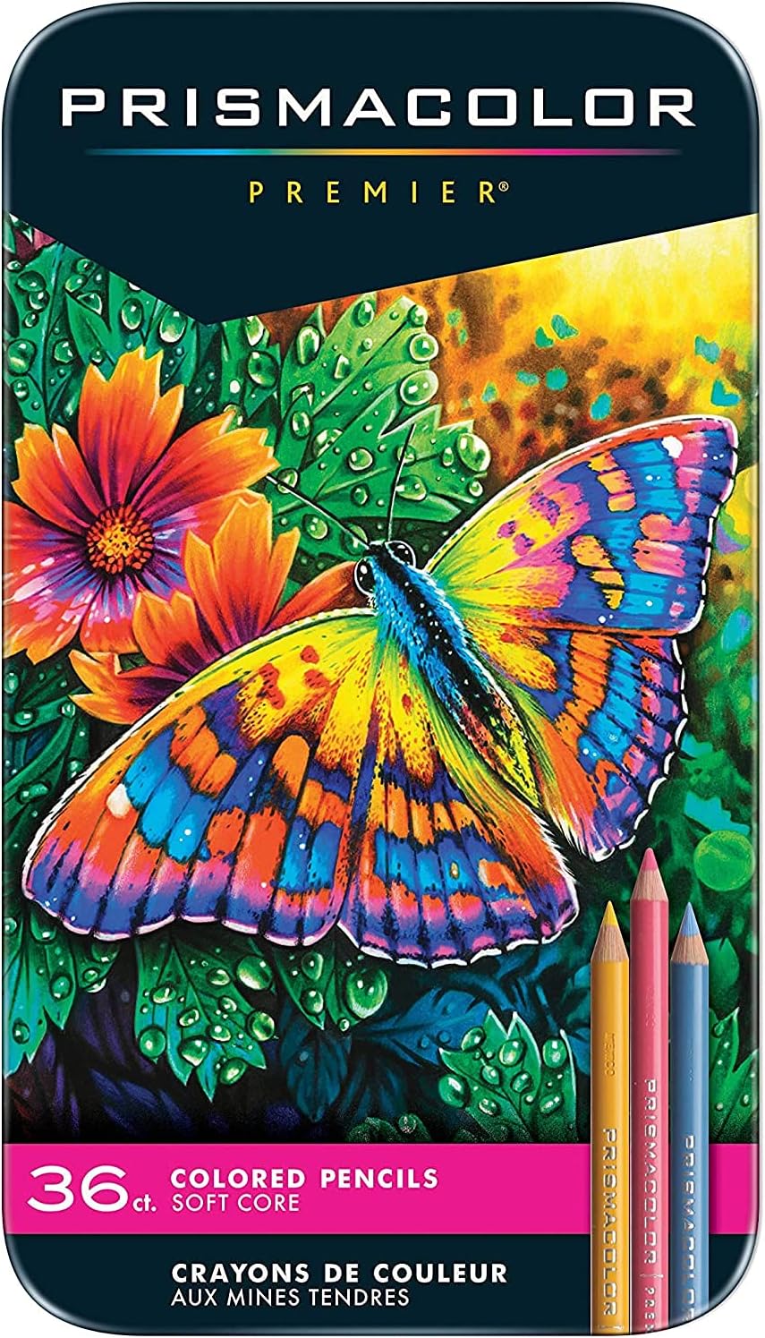 Amazon.com : Prismacolor 36 Color Pencil Set in a Metal Tin Box : Wood ...