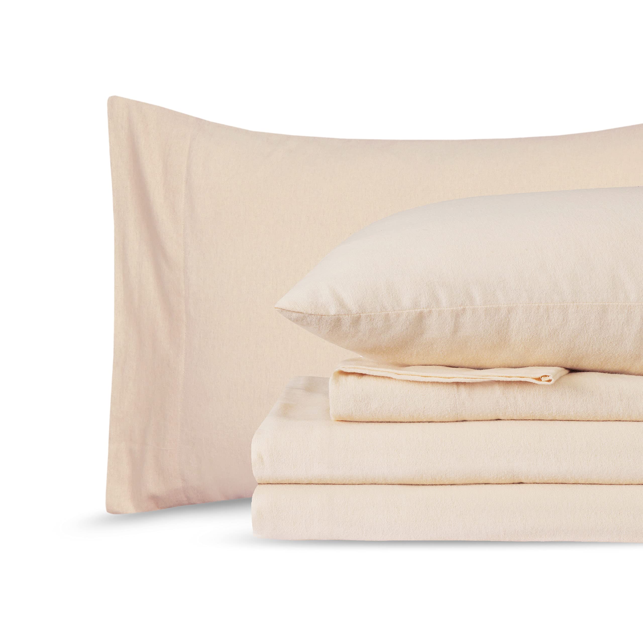 Amazon.com: Sleepdown 100% Cotton Flannel Sheets Full - Super Soft ...