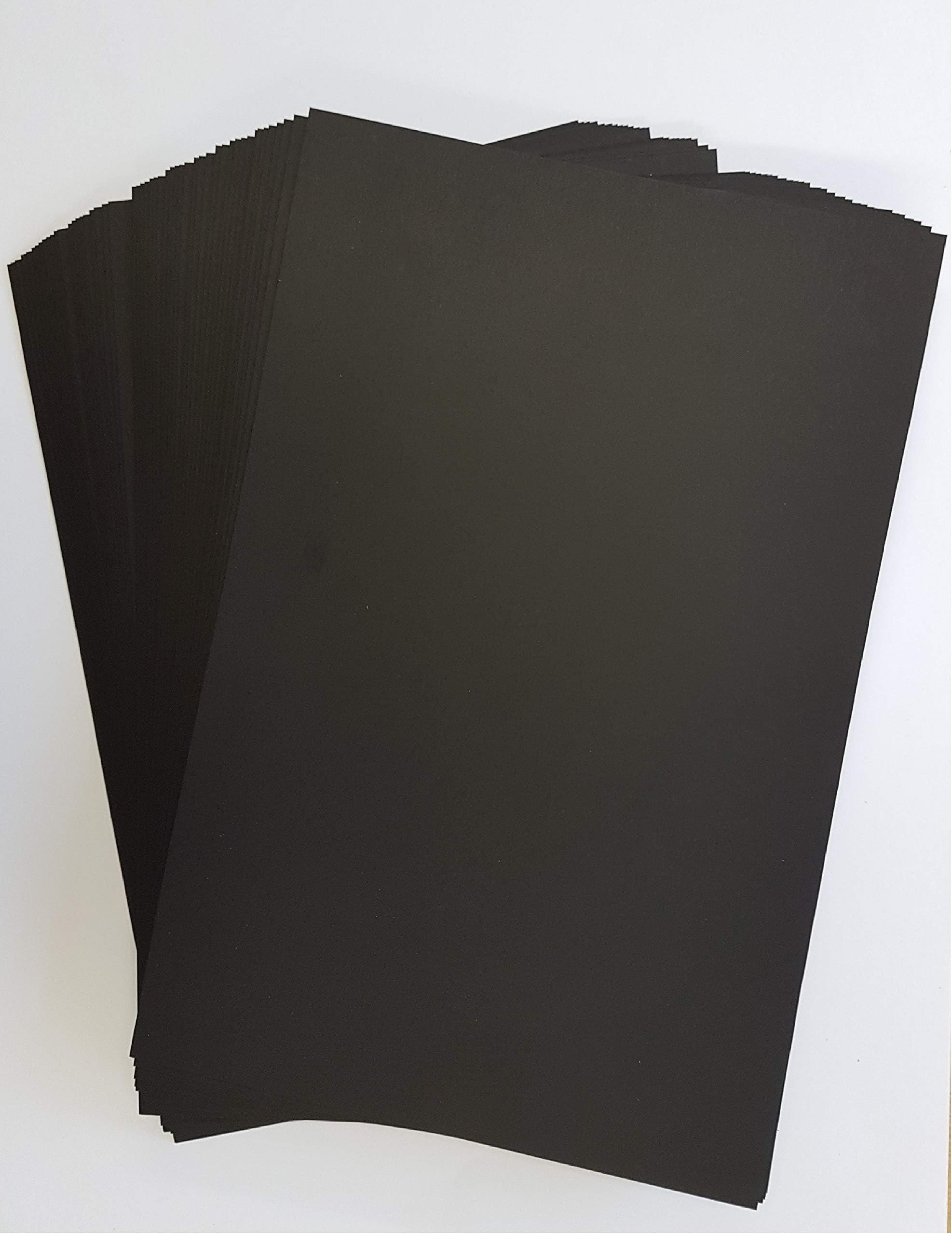 Hawksbill Paper 220GSM Multi-Purpose Black Card – 50 Pack of Thick ...
