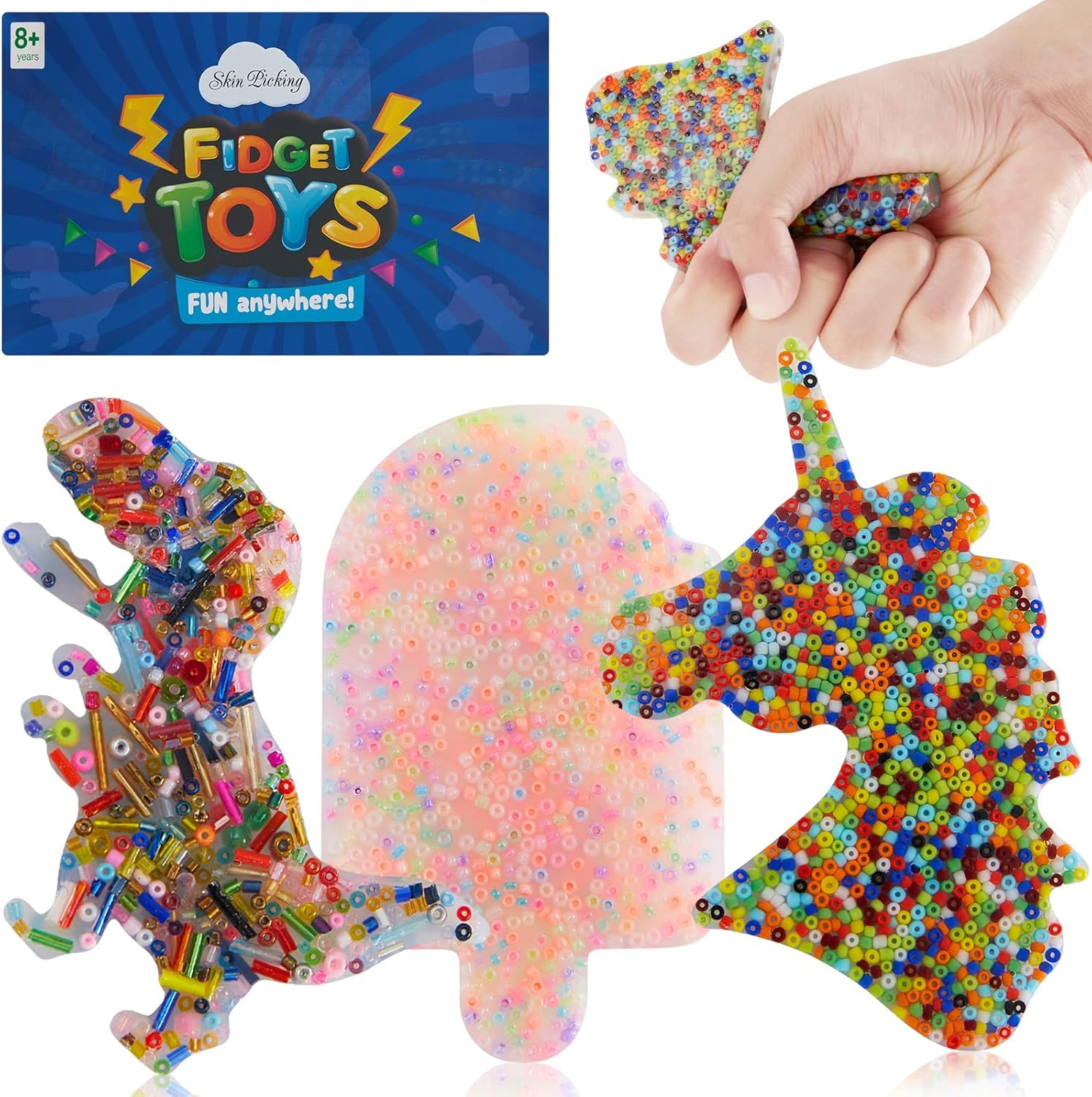 Amazon.com: 3Pcs Skin Picking Fidget Toy, Picking Pad, Silicone Picking ...