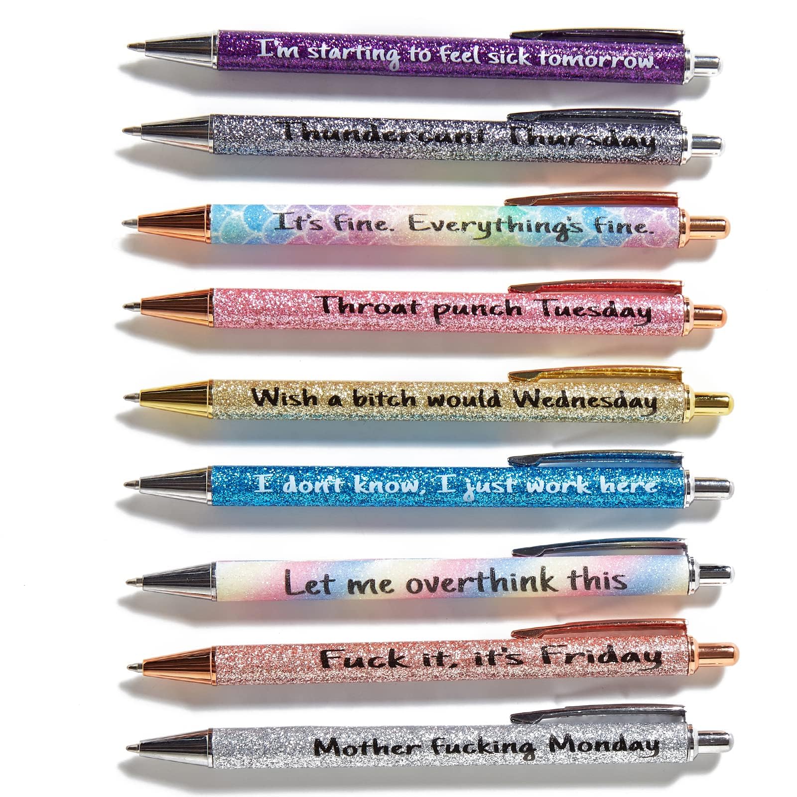 Amazon.com : HLPHA 9PCS funny pens for adults,novelty sarcastic snarky ...