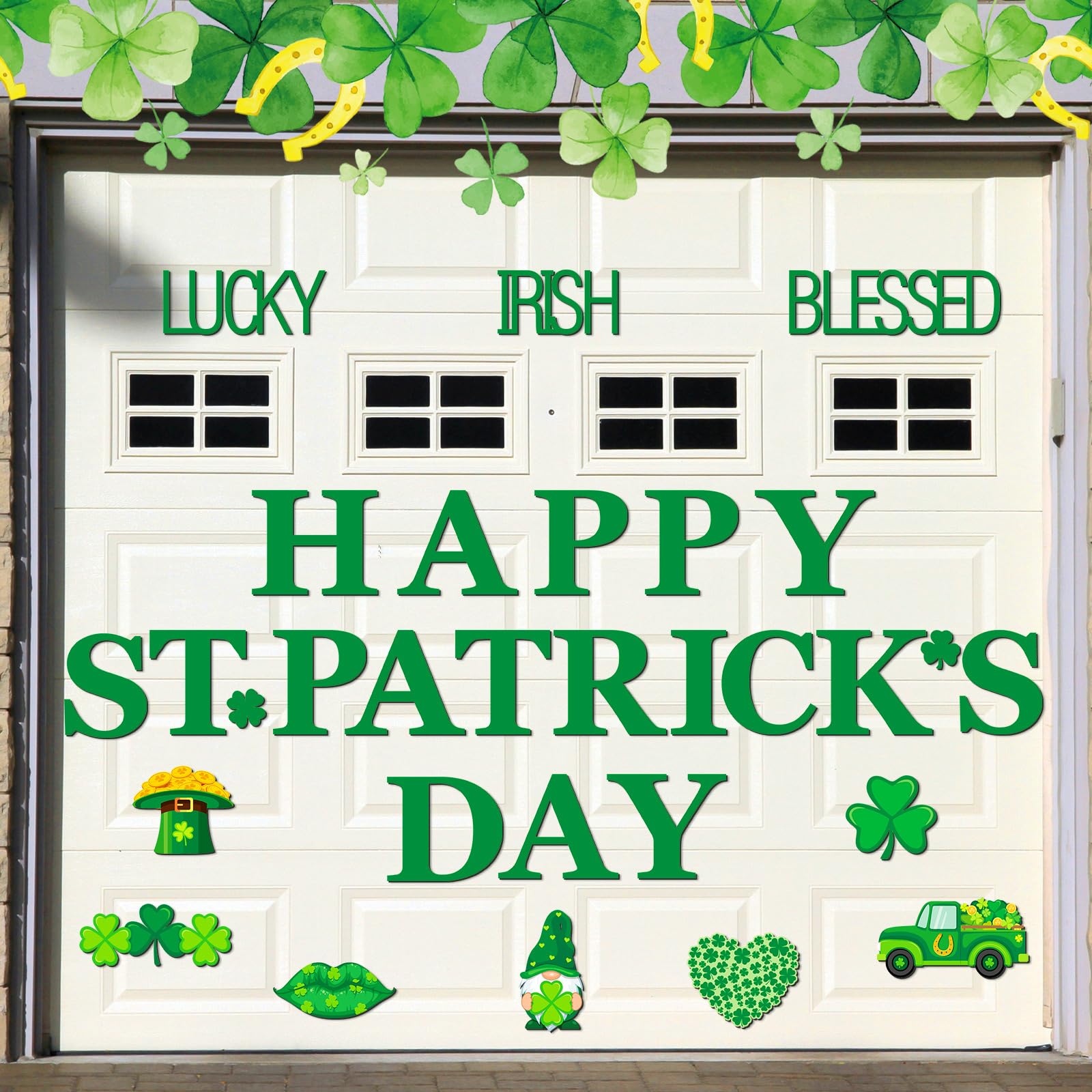 Snapklik.com : 30 Pcs Magnetic St Patricks Day Garage Door Decorations ...