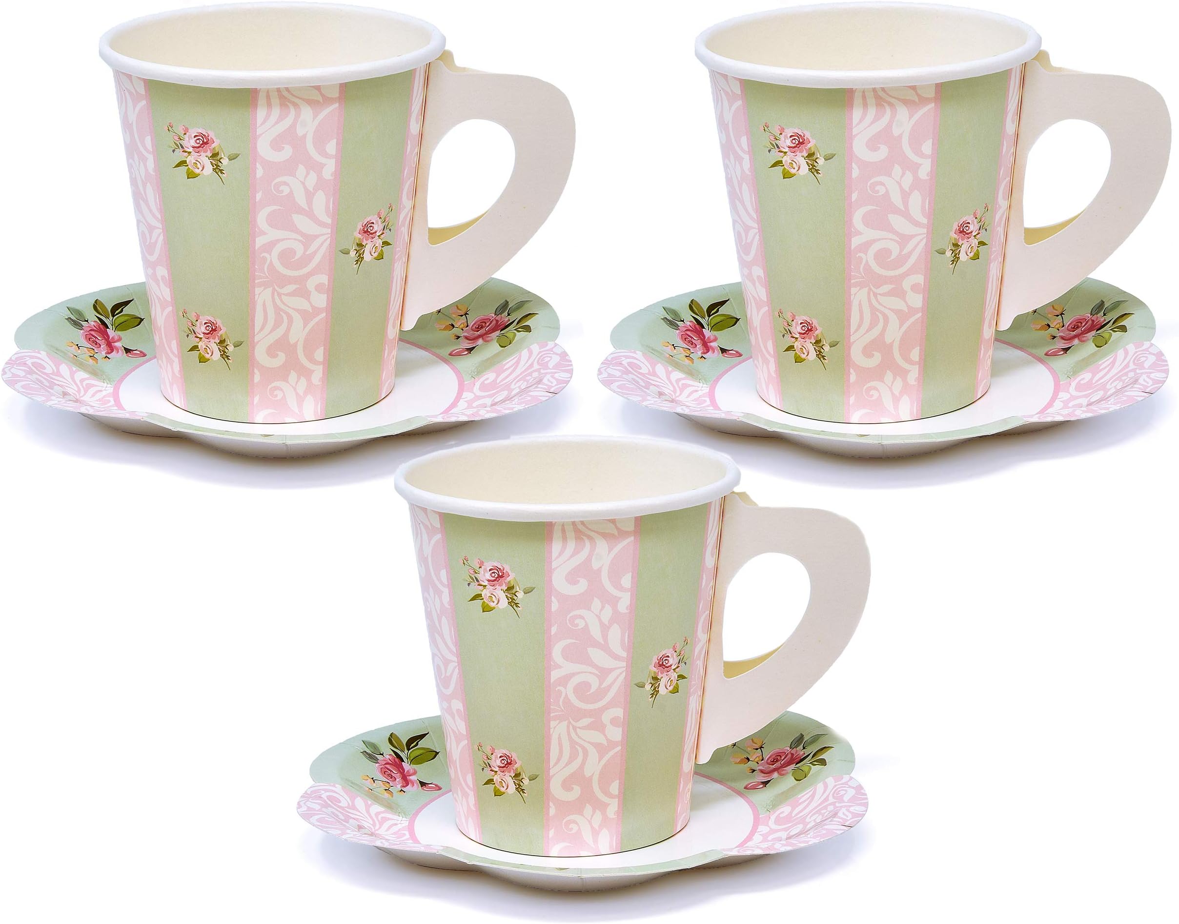 Amazon.com | Talking Tables 24 x Vintage Floral Disposable Afternoon ...