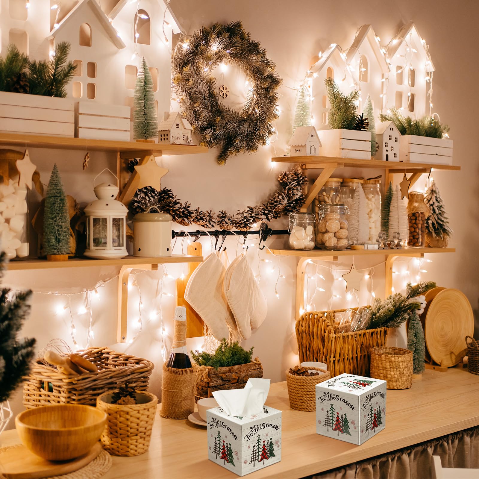 Snapklik.com : 6 Pack Large Christmas Facial Tissue Cube Box Square 480 ...