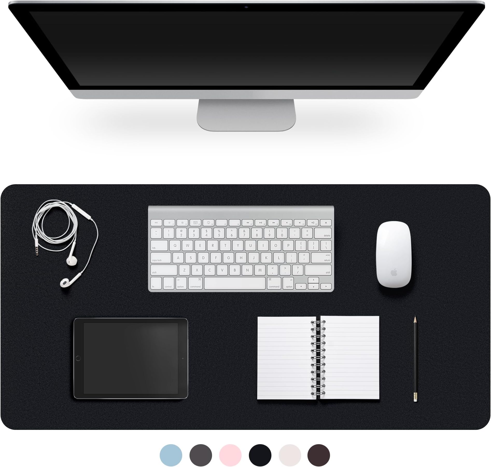 Amazon.com : Leather Desk Pad Protector,Non-Slip Desk Pad,on-Slip PU ...