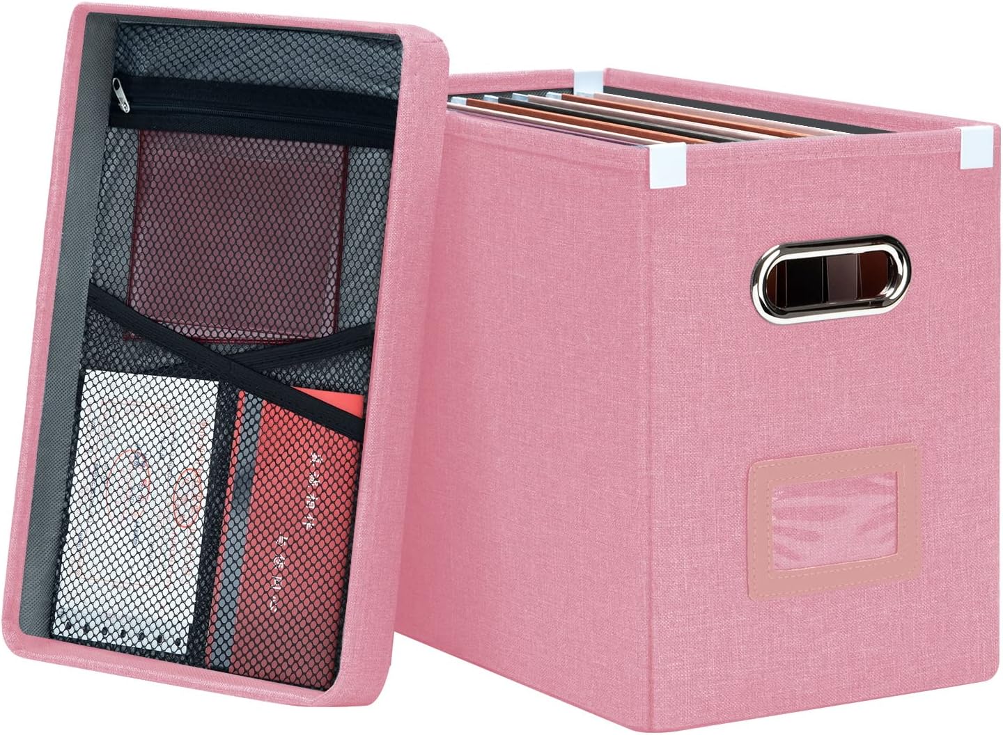 Amazon.com: Oterri File Organizer Box with Lid, Hanging Filing File Box ...