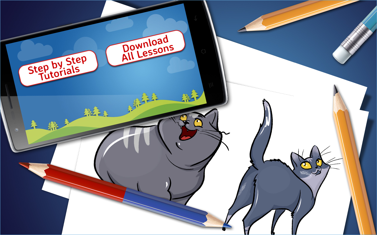 How to Draw Cats Step by Step Drawing App:Amazon.in:Appstore for Android