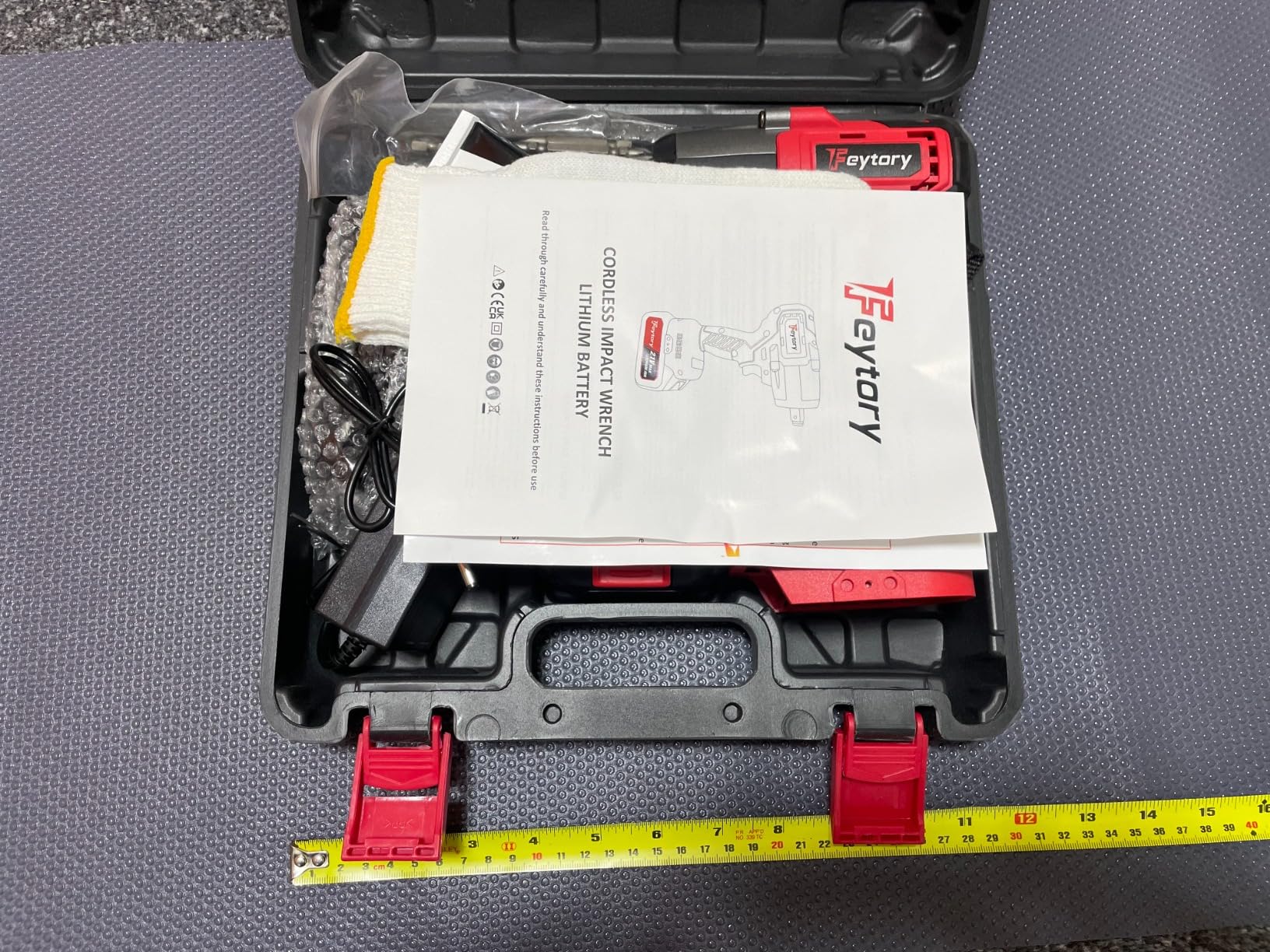 Cordless Impact Wrench,1/2" Brushless Power Impact Gun,2500RPM Electric ...