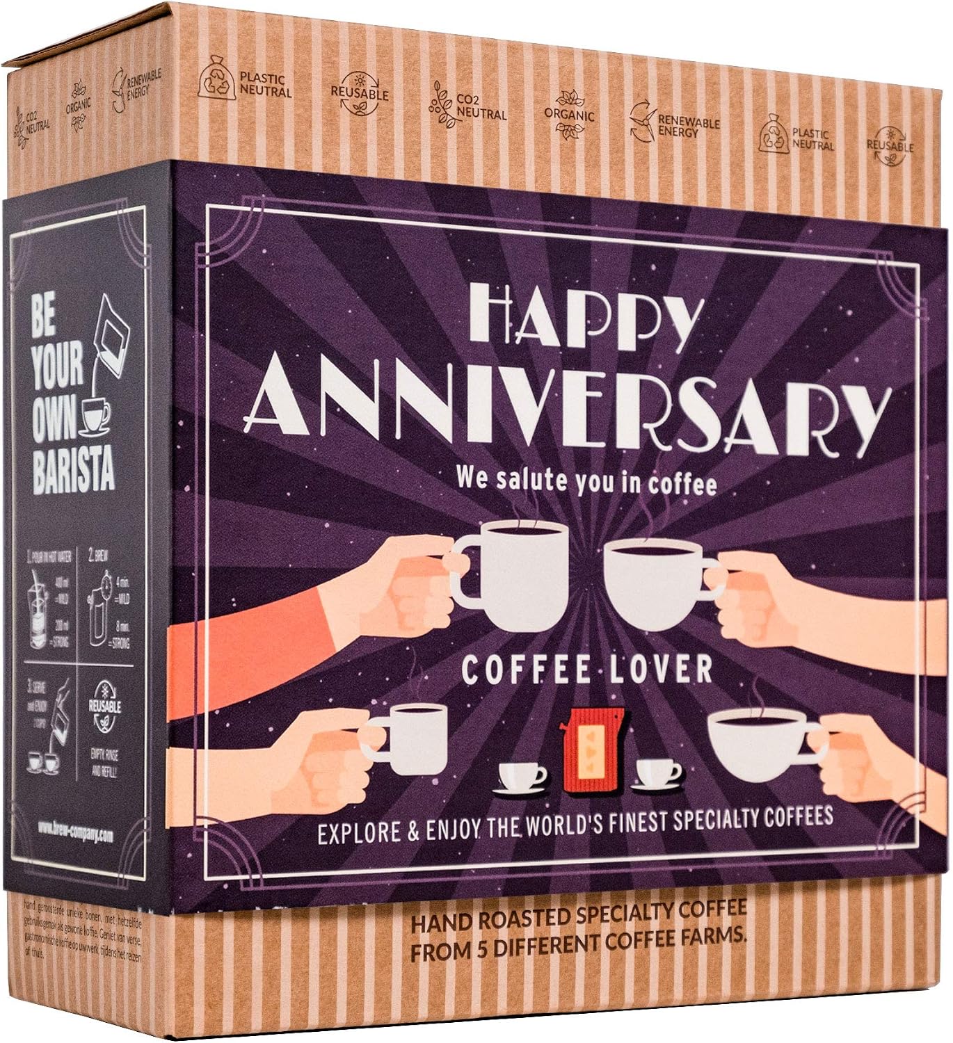 Happy Work Set for Coffee Lovers - 5 Unique Premium & Organic Ground ...