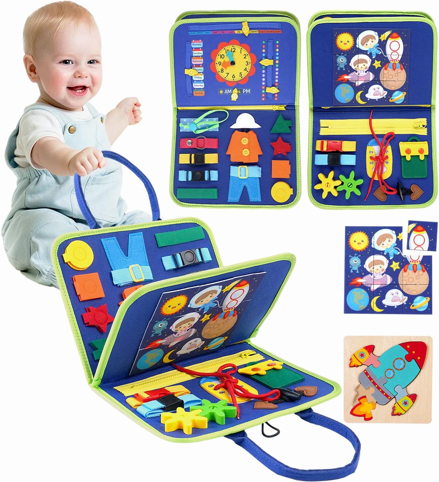 Why2Wise Toddler Busy Board Toys, Sensory Activity Board, Learning ...