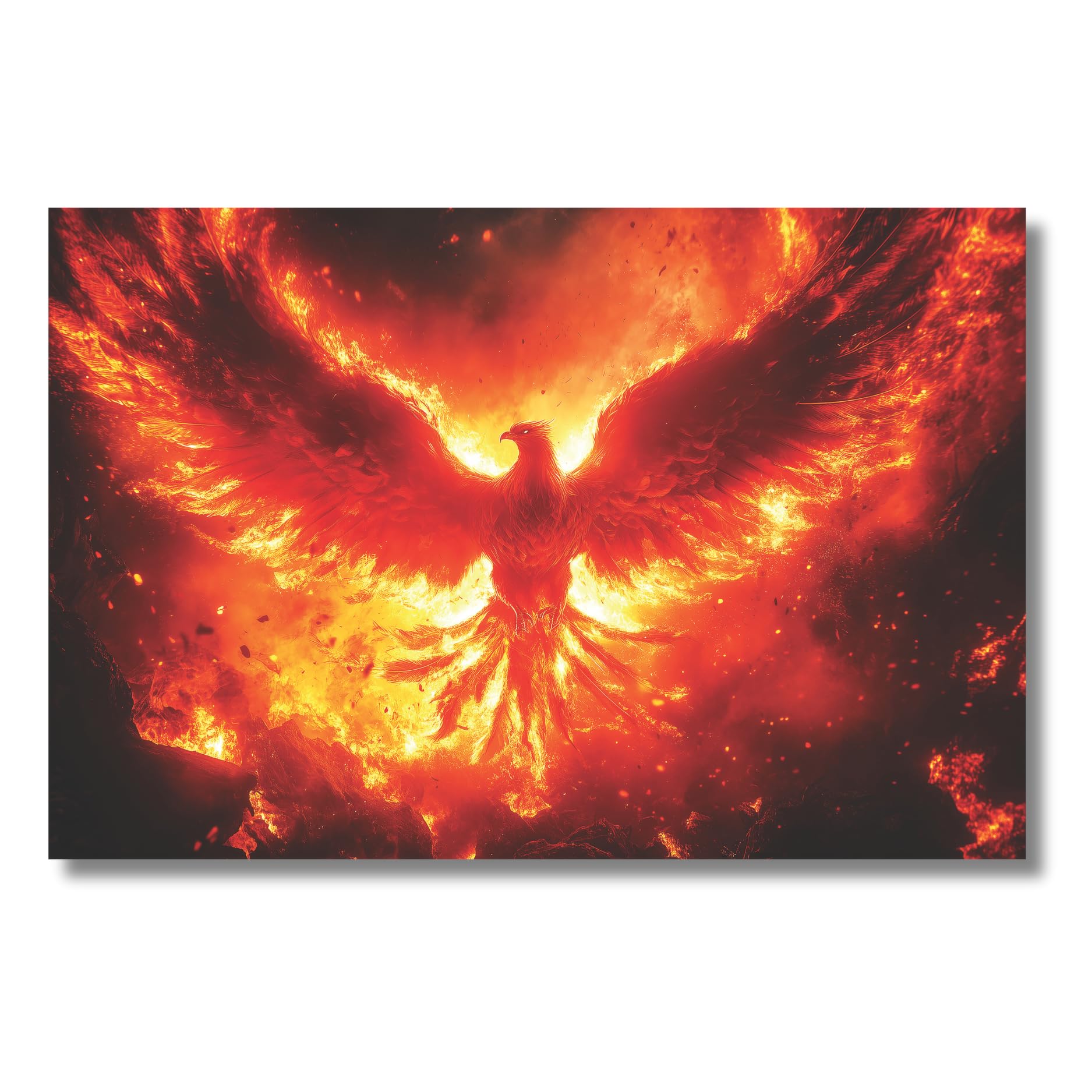 Viventiq rising phoenix wall painting | phoenix bird painting vastu ...