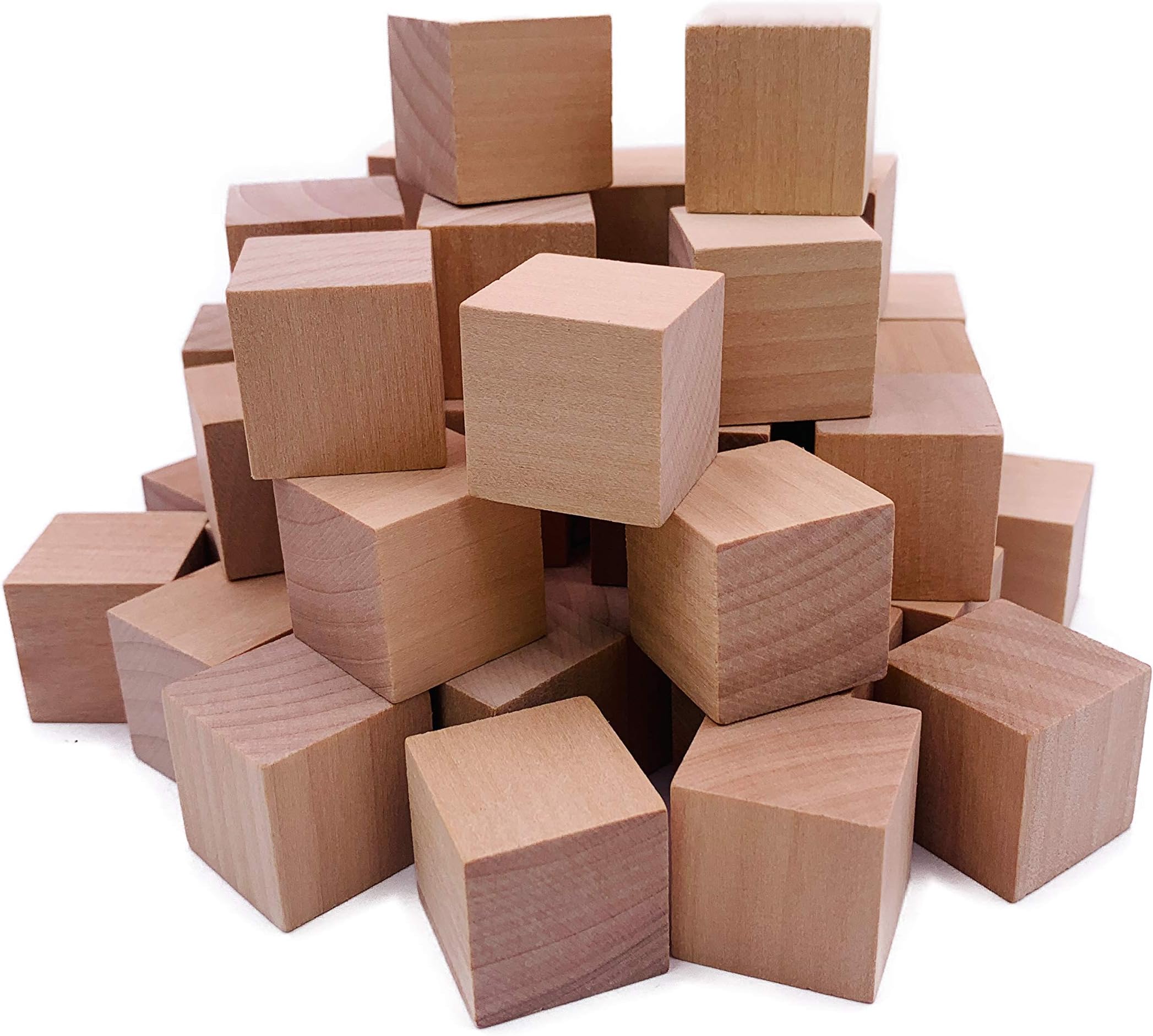 Kurtzy Small Wooden Cubes (120 Pack) - 2 x 2 x 2cm (0.79 x 0.79 x 0.79 ...