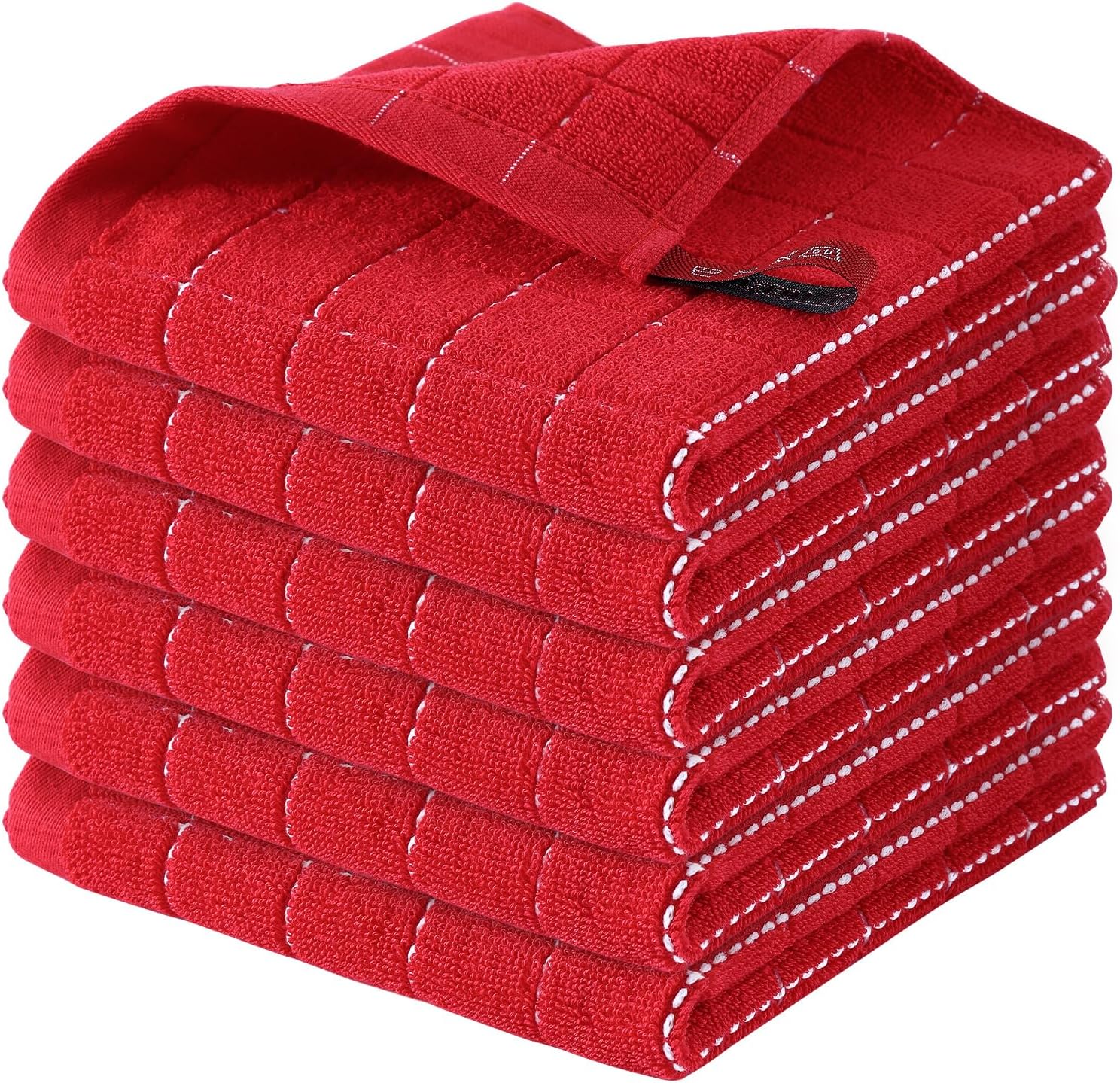 Amazon.com: Now Designs Ripple Kitchen Dishcloth, Set of 4, Carmine Red ...