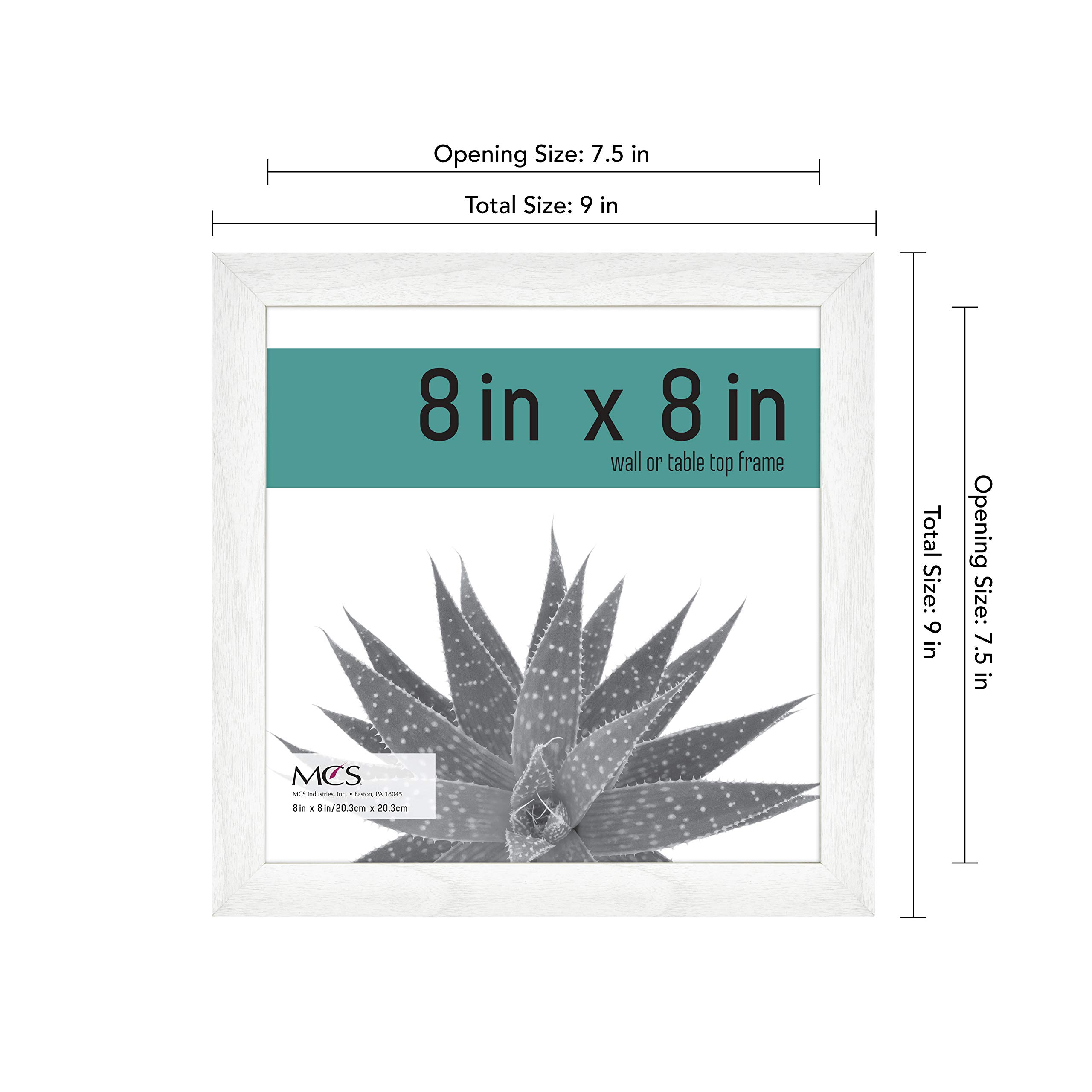 Snapklik.com : MCS Gallery Essential Picture Frame Set 8x8 White Woodgrain, Square Gallery Wall ...