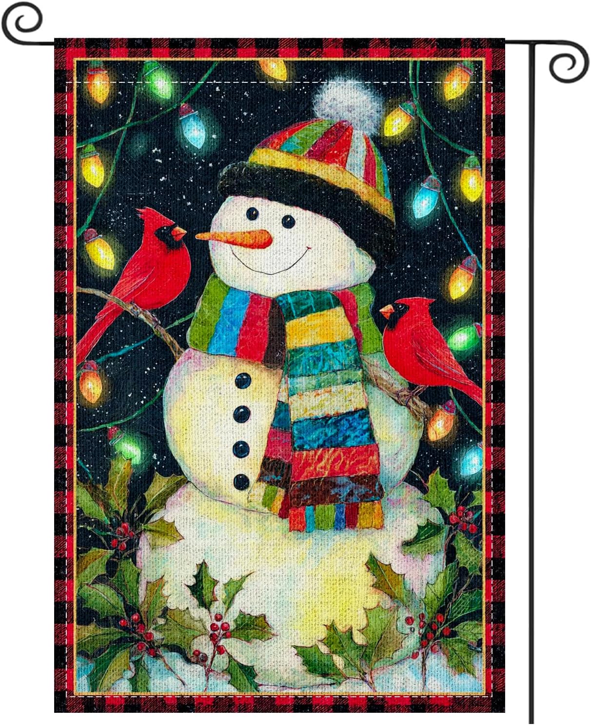 Amazon.com : Nuxovilar Winter Garden Flag Double Sided Christmas Yard ...