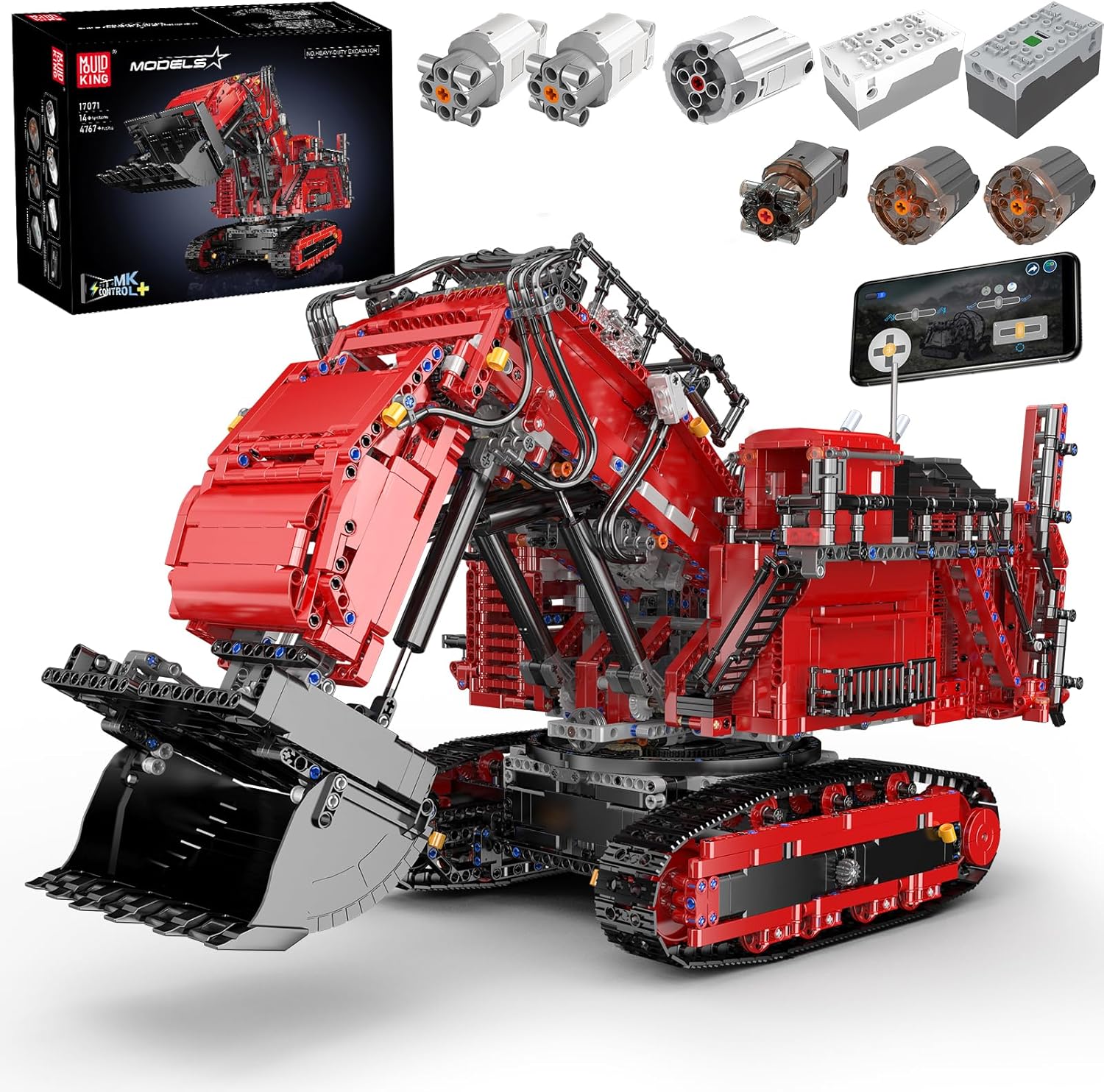Mould King 17071 MOC Technic Heavy-Duty RH400 Crawler Excavator ...