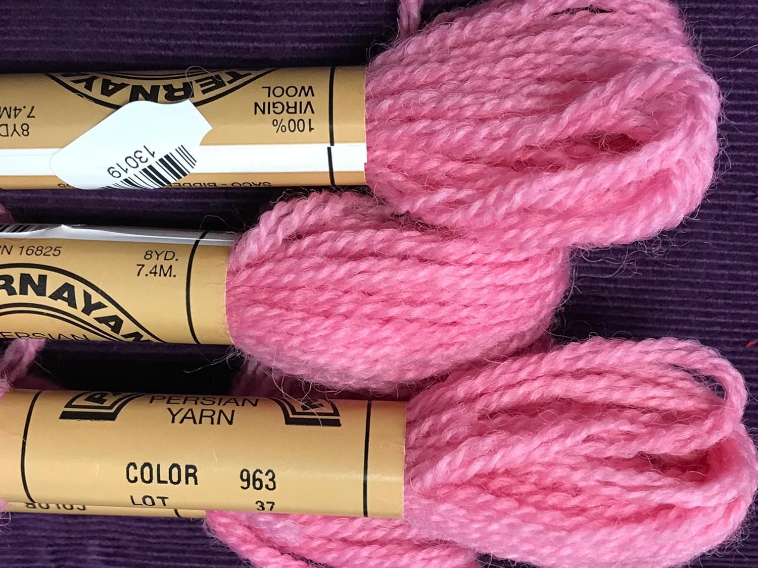 Amazon.com: Paternayan Needlepoint 3-ply Wool Yarn-Color-963-HOT Pink ...