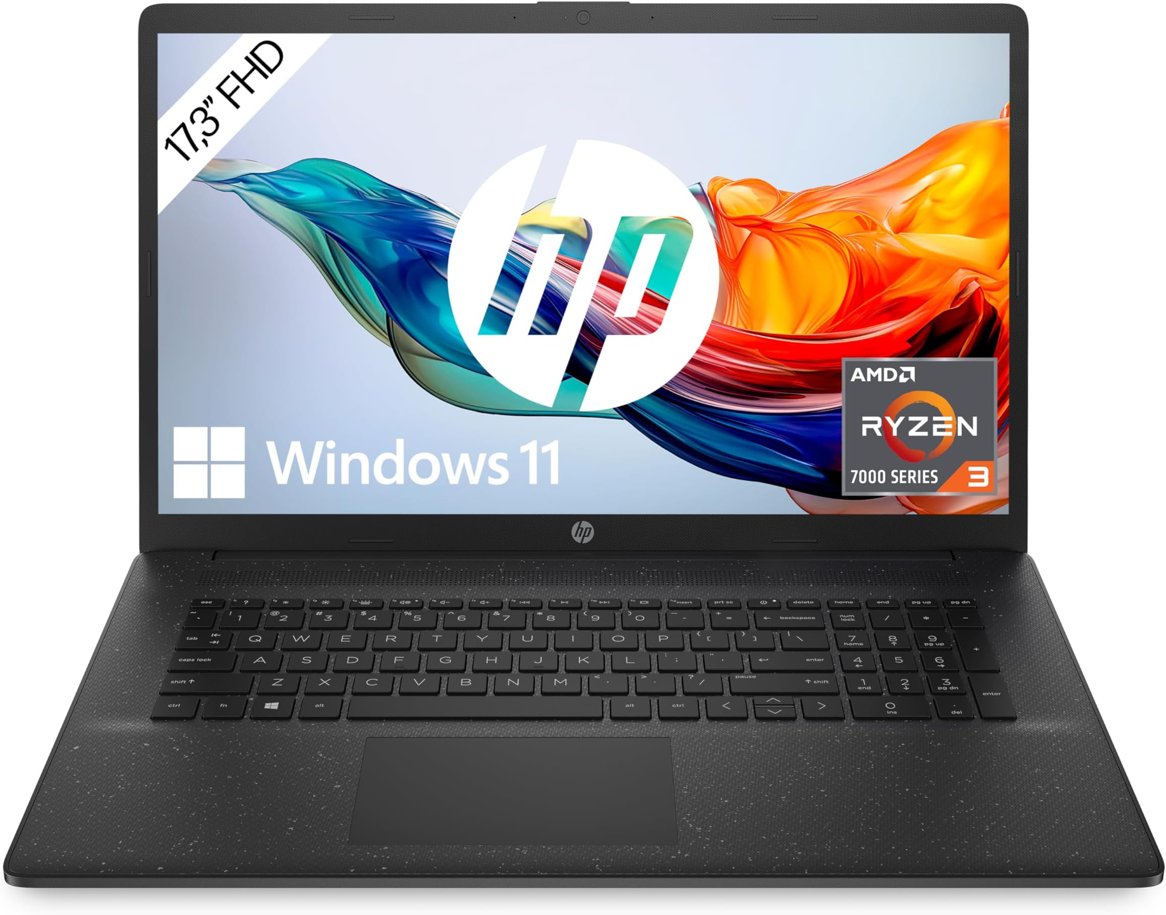 HP Laptop mit 17,3" FHD Display, AMD Ryzen 3 7320U, 8 GB DDR5 RAM, 512 ...