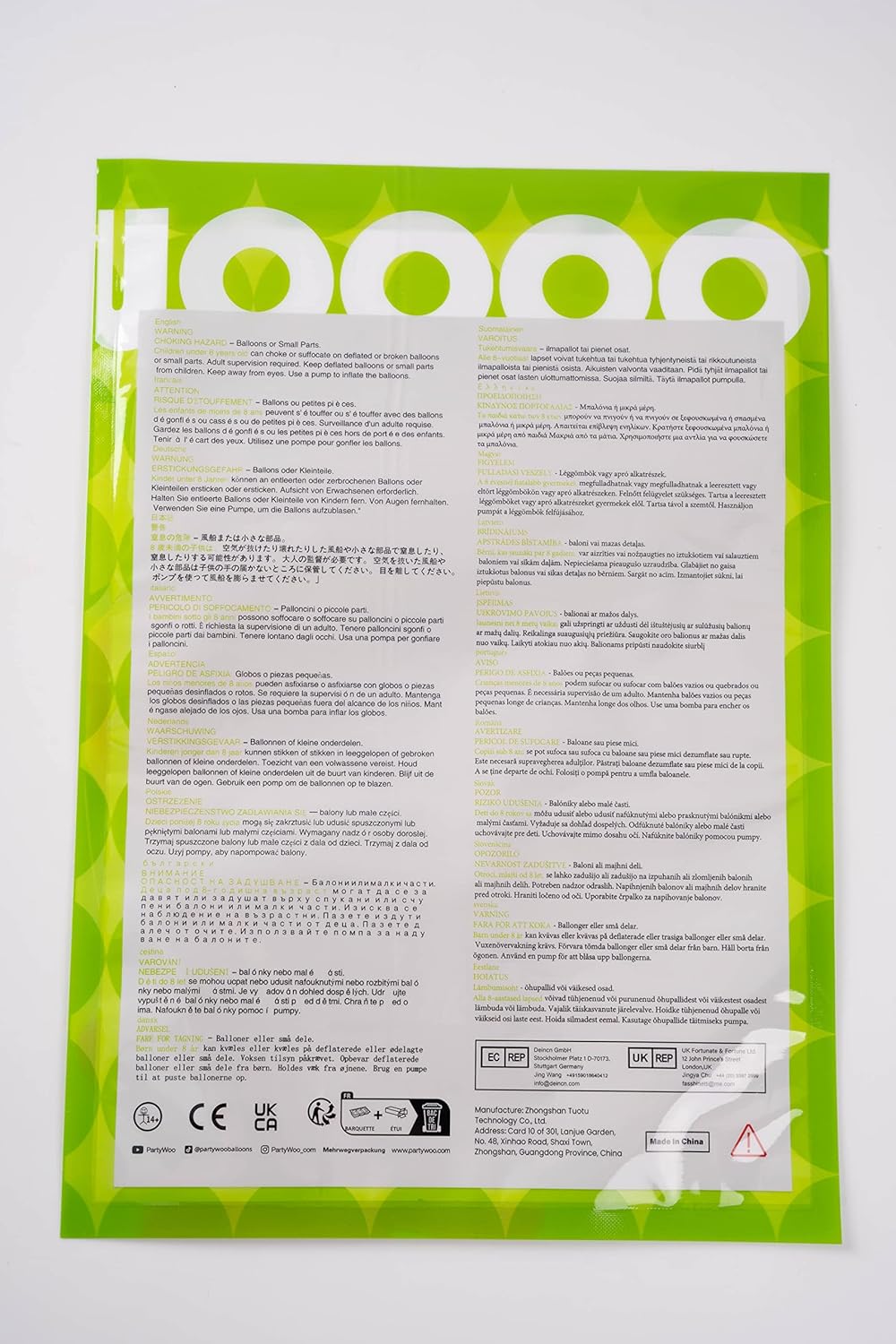 PartyWoo – Globos azules, dorados de confeti y blancos de 12 pulgadas ...