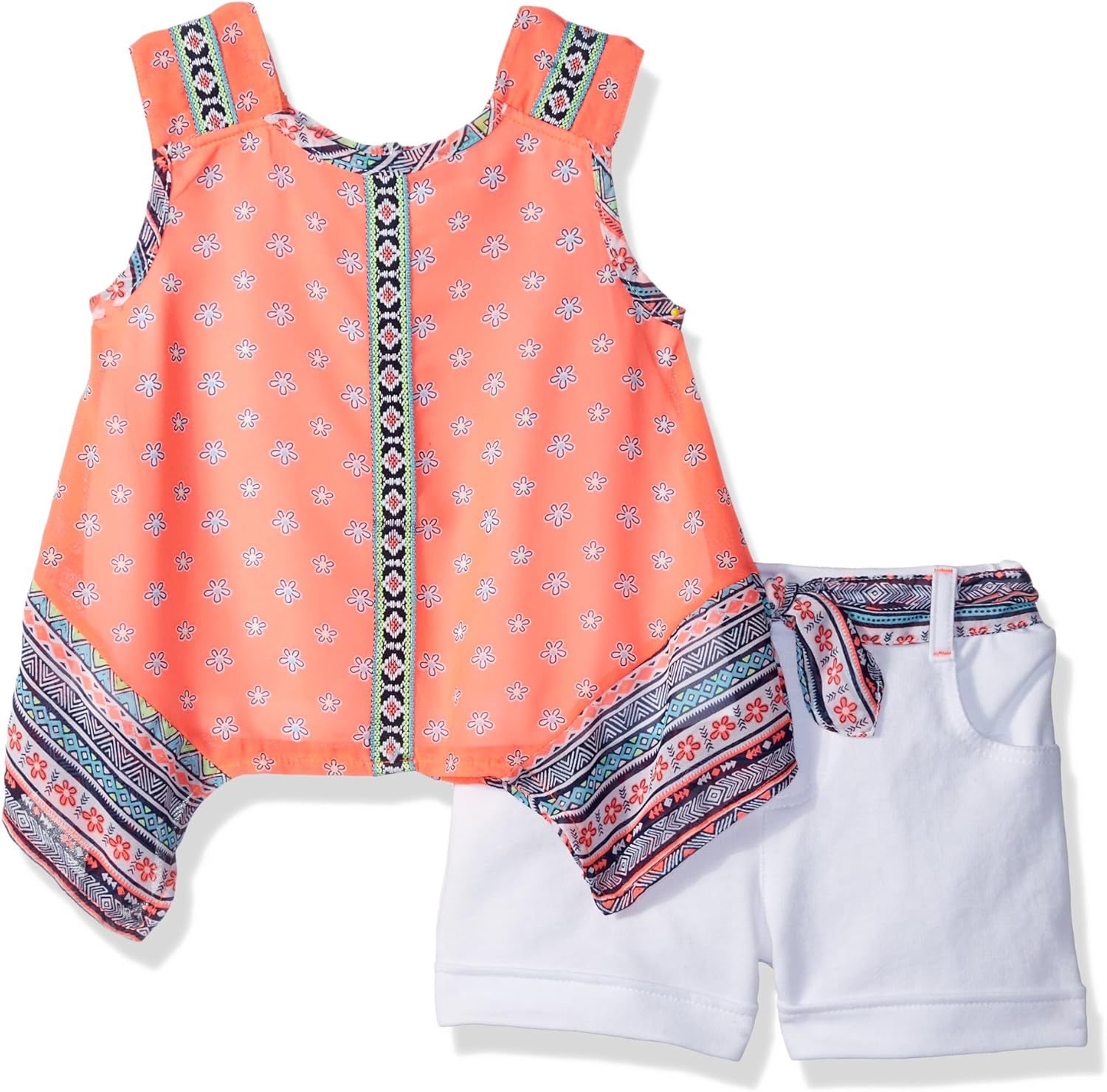 Amazon.com: Little Lass Girls' Toddler 2 Pc Cold Shoulder Short Set ...