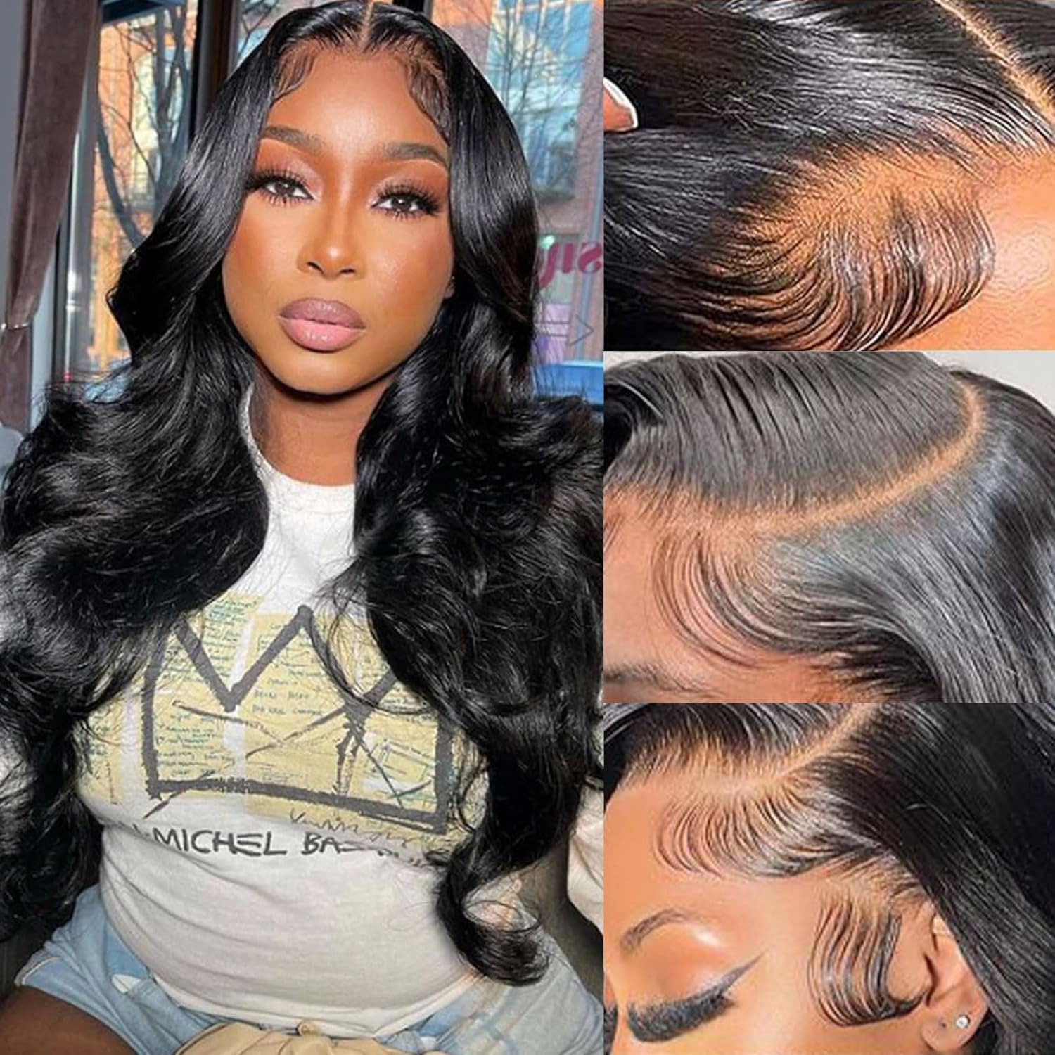 Amazon.com : Biloio 9x6 Body Wave HD Lace Front Wigs Human Hair Pre ...