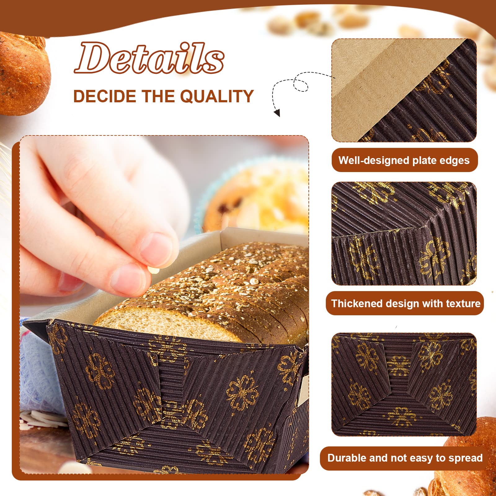 Snapklik.com : Tessco 60 Pieces Mini Paper Loaf Pans Disposable ...