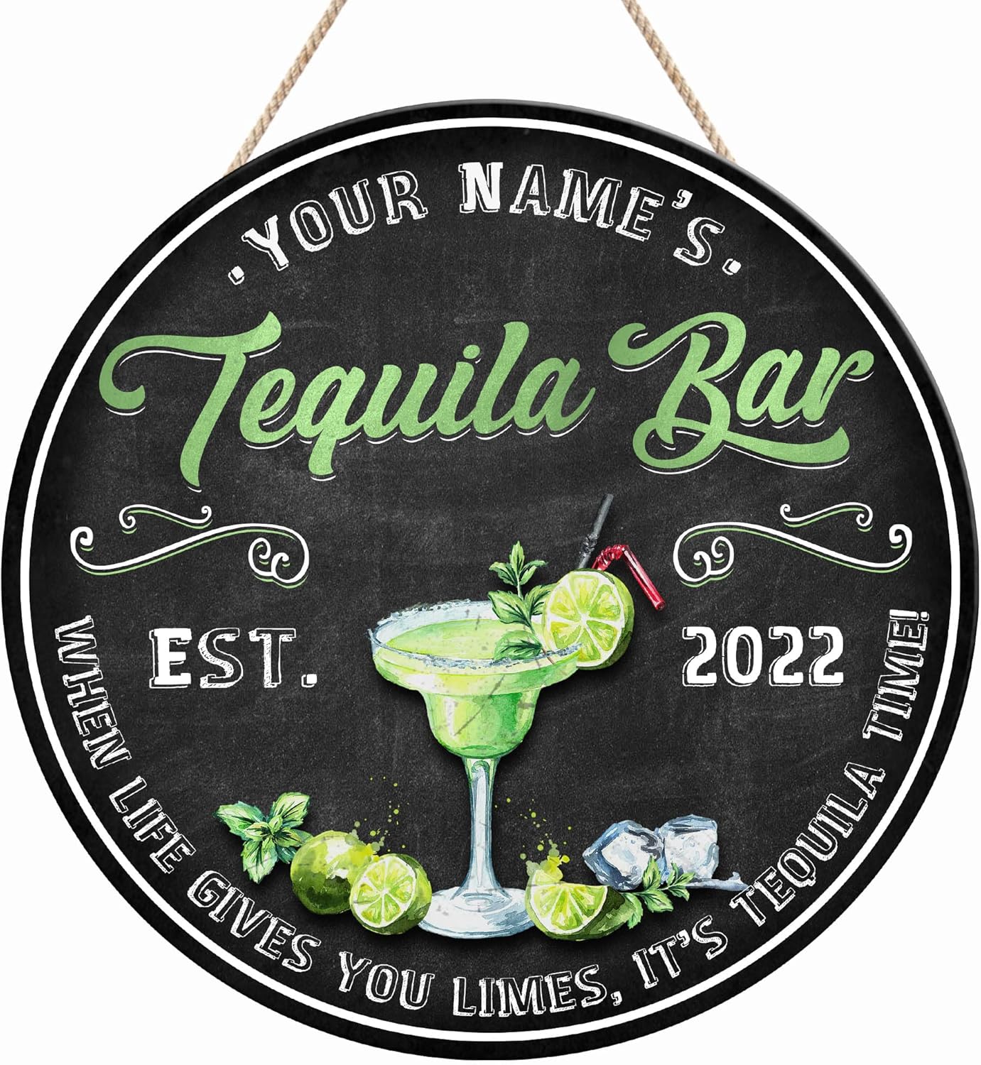 Amazon.com: WODORO Custom Mexican Tequila Bar Wood Sign Wall Plaque ...