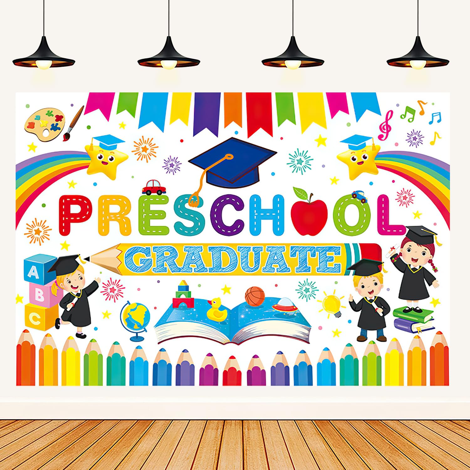 Preschool Graduation Decorations, Preschool Graduation Backdrop ...