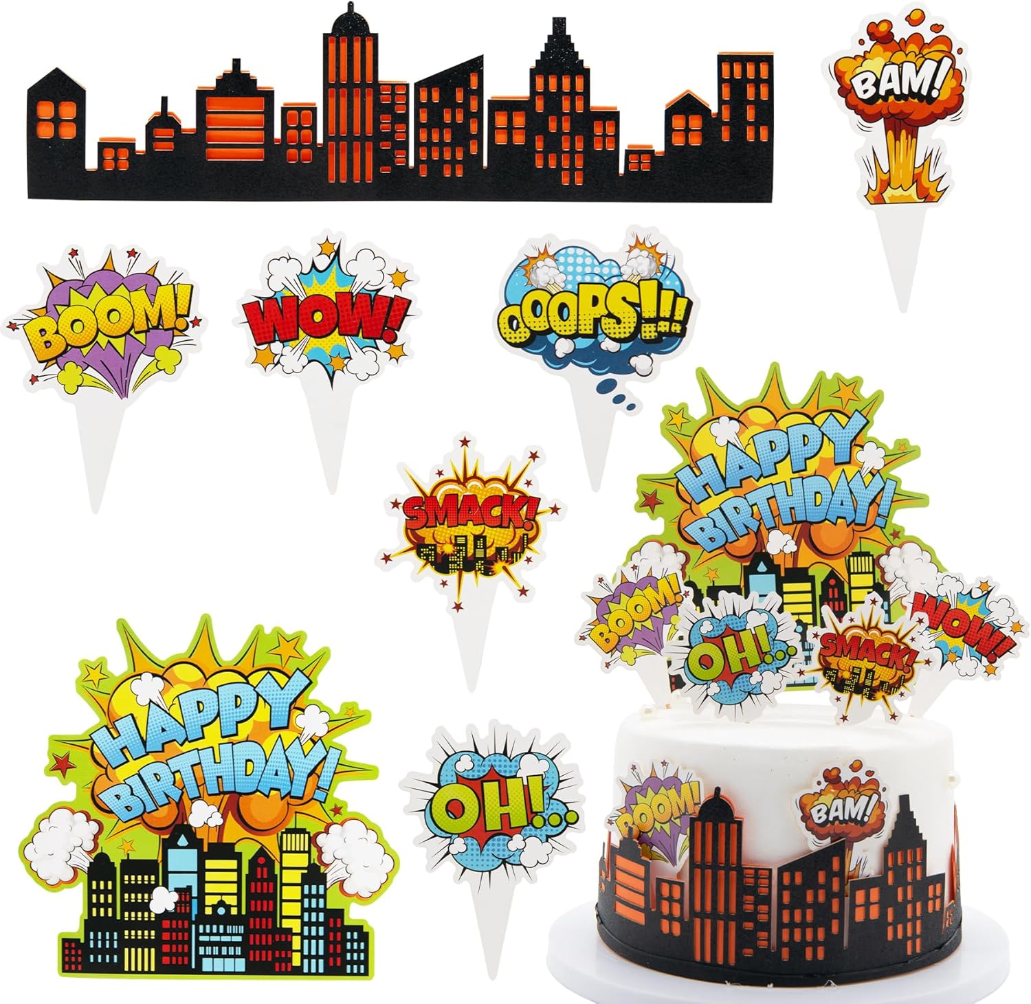 Superhero Cake Decorations Construction Cake Decorations Hero Themed ...