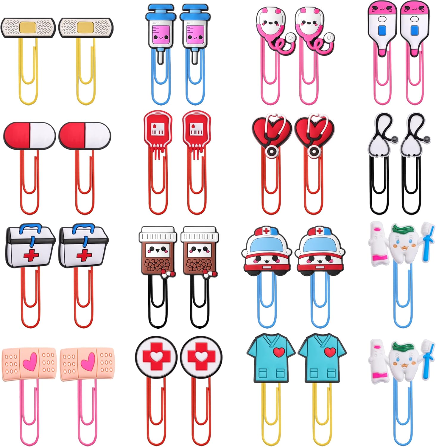 Amazon.com: Cute Bookmarks Bulk Paper Clips 30 Pcs Colorful Bookmarks ...