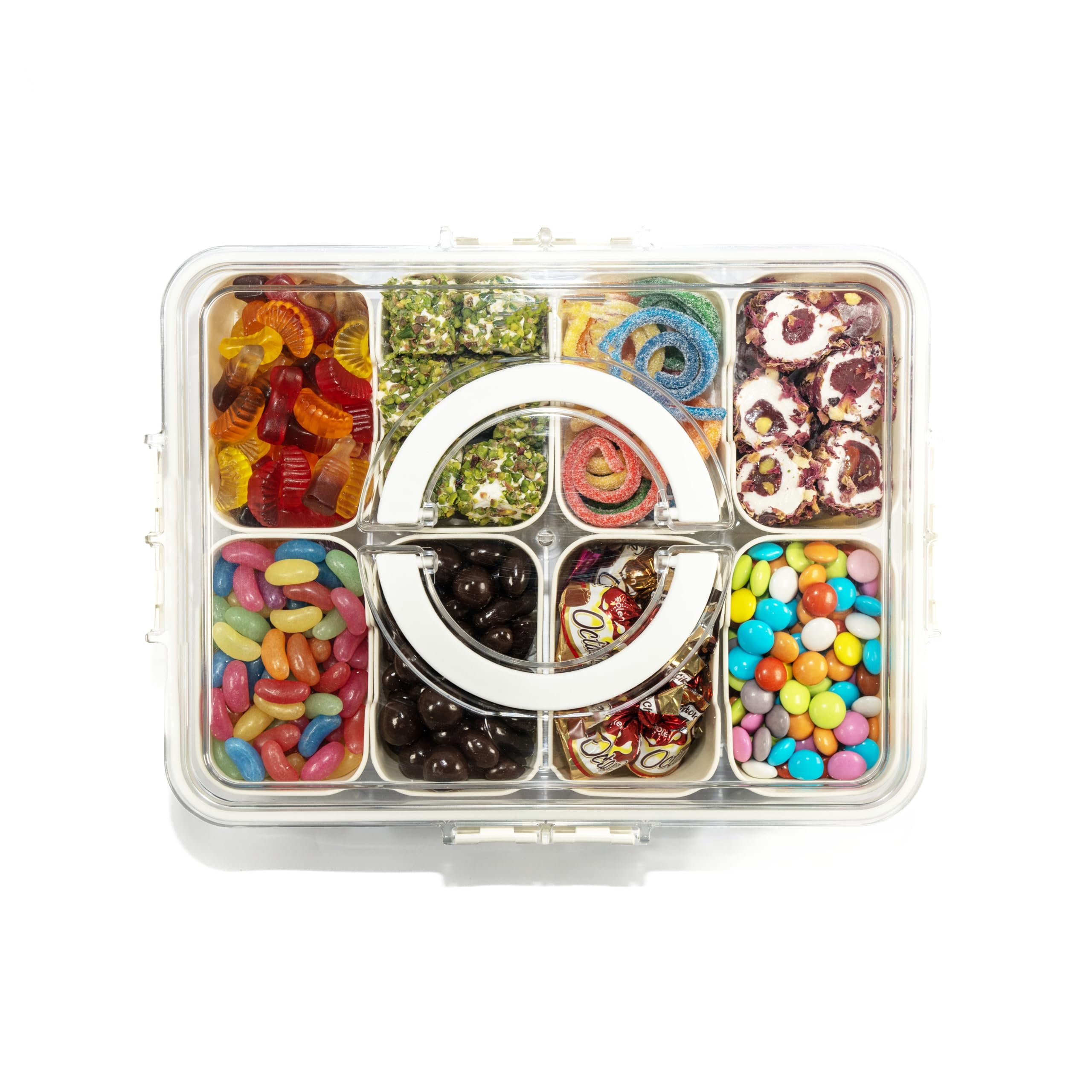 Amazon.com: Smart Smile Divided Snack Box Container with Lid and Handle ...