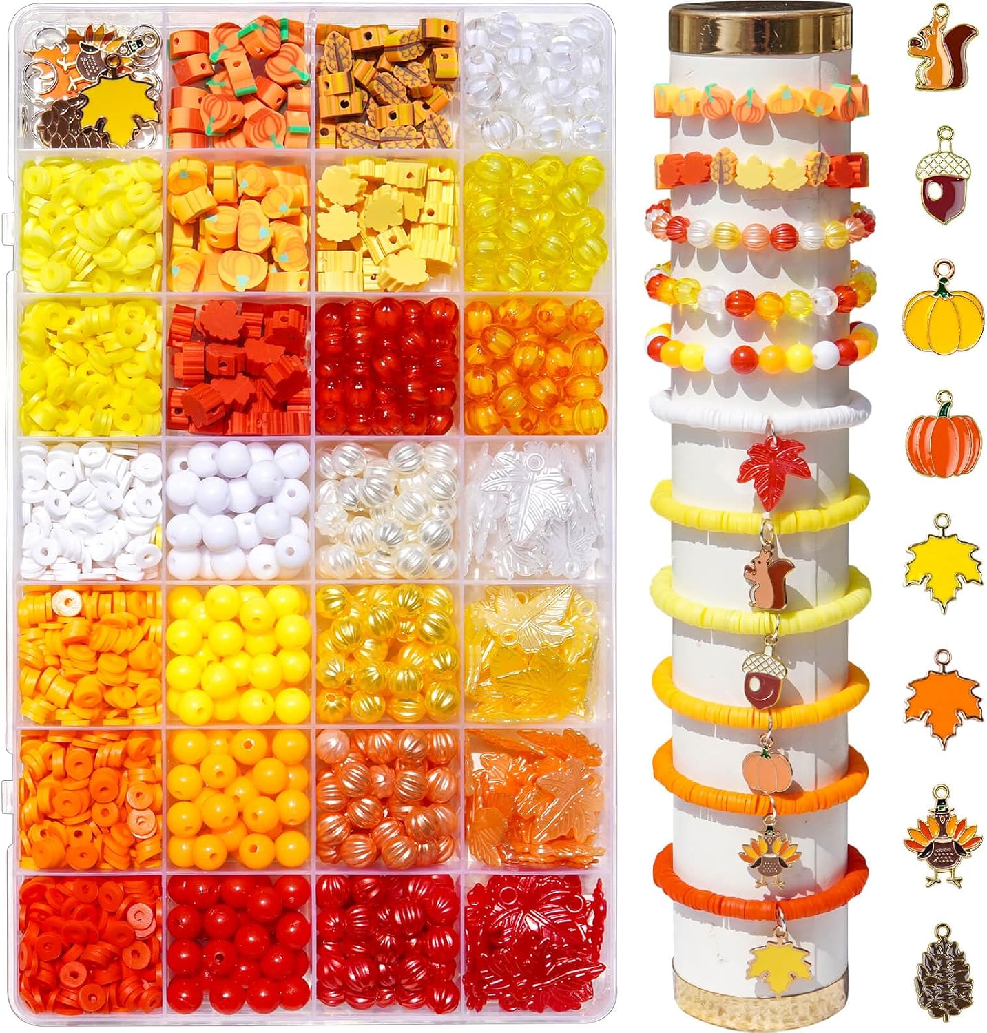 Amazon.com: 1750Pcs Thanksgiving Beads Kit for Jewelry Making, Fall ...