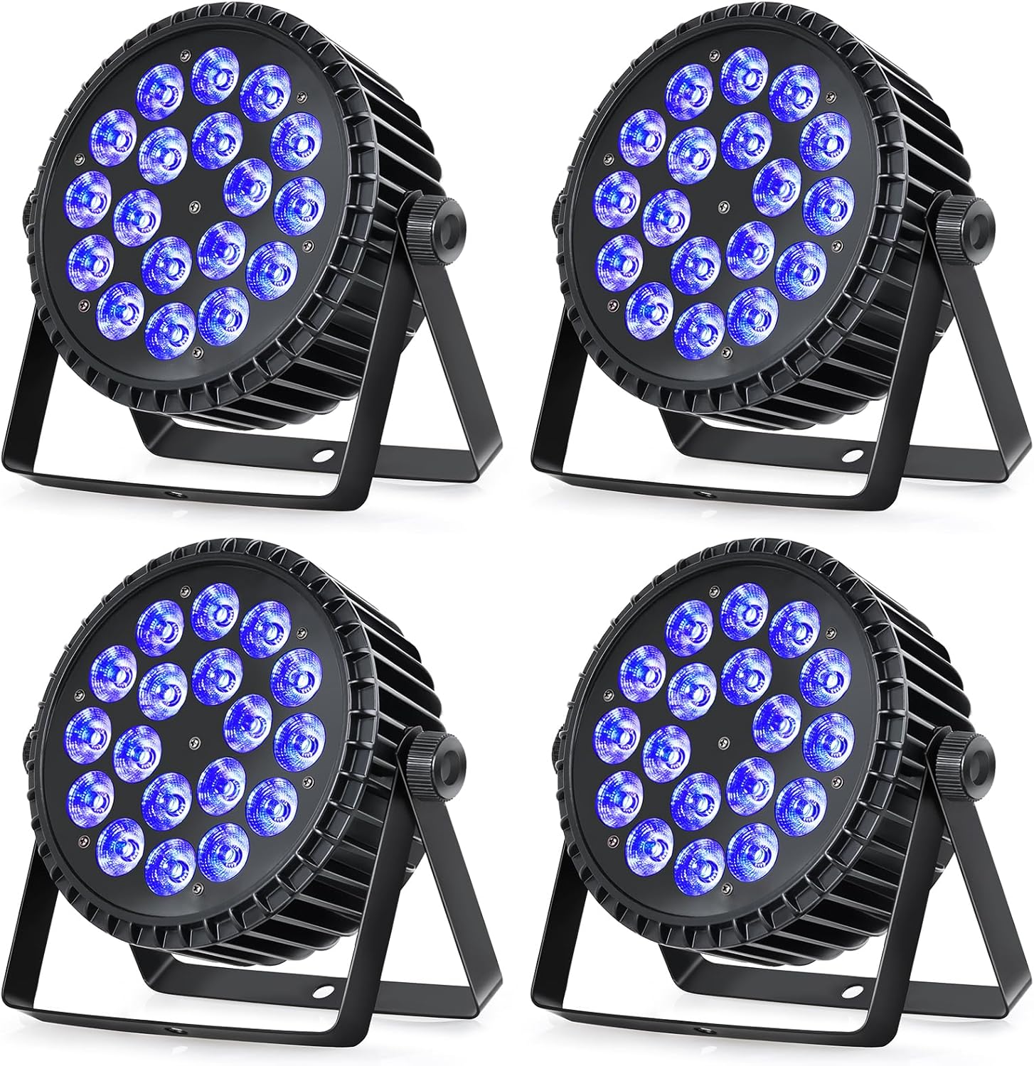 Amazon.com: LED Par Can Stage Lights, 18x12W RGBW 4 in 1 DJ Lights ...