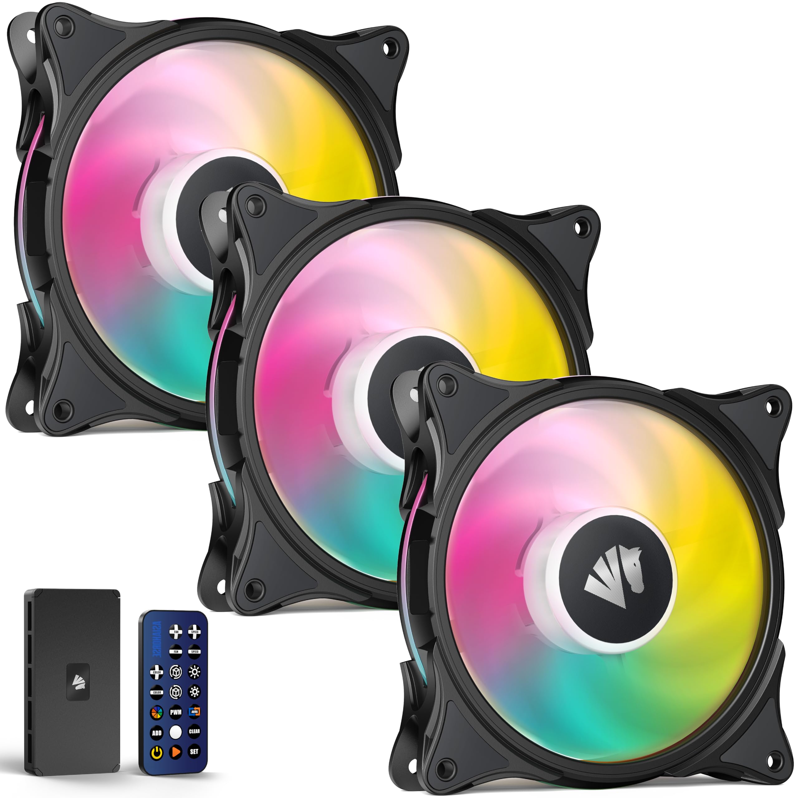 Snapklik.com : ASIAHORSE FS-9002 Pro 120mm Pwm Fans(800-1800RPM)