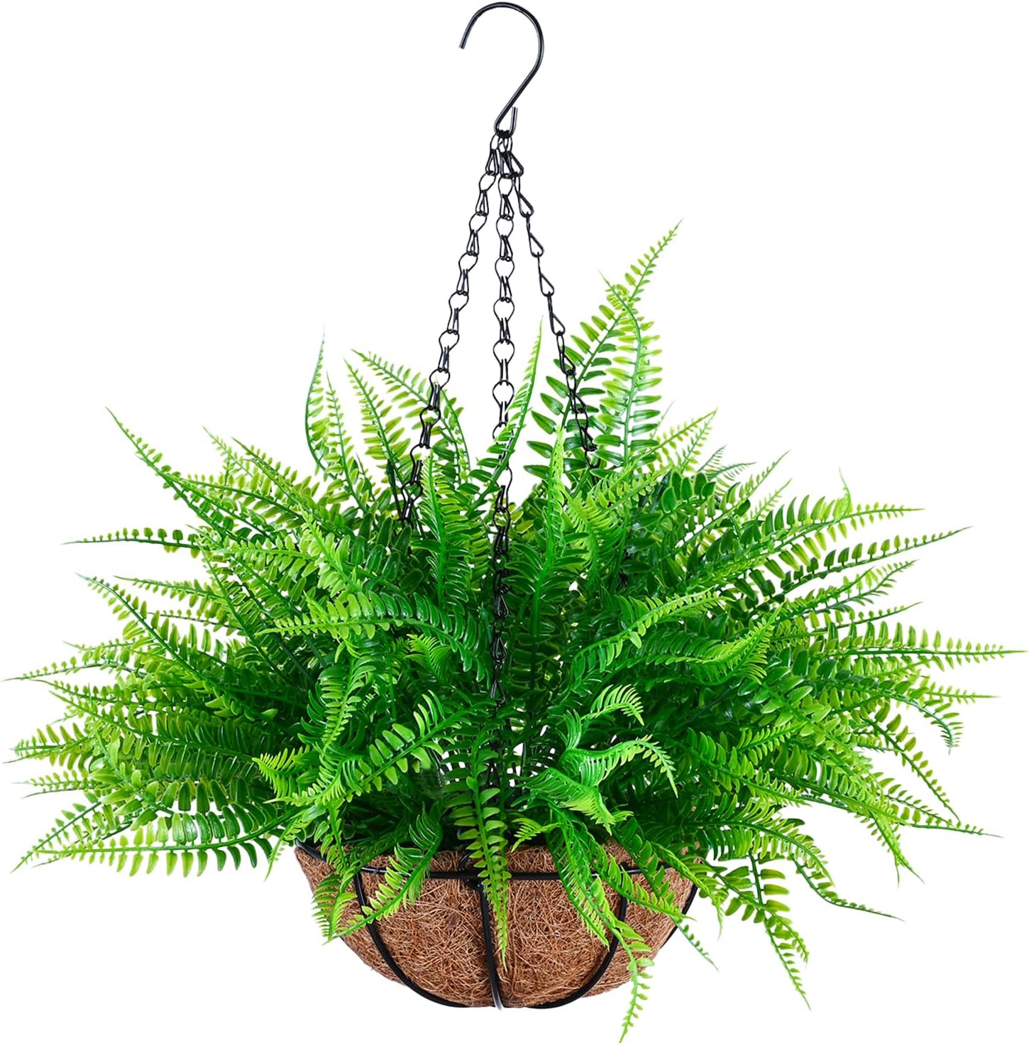 Amazon.com: FAJUNZH UV Resistant Lifelike Artificial Hanging Boston ...